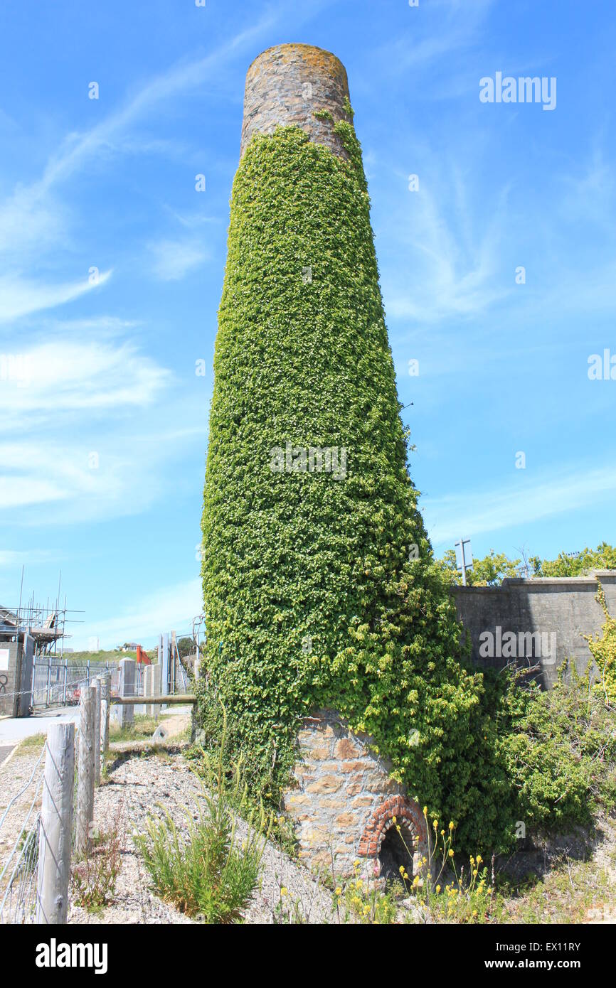 old kiln chimney in hayle on a sunny sumer day Stock Photo - Alamy