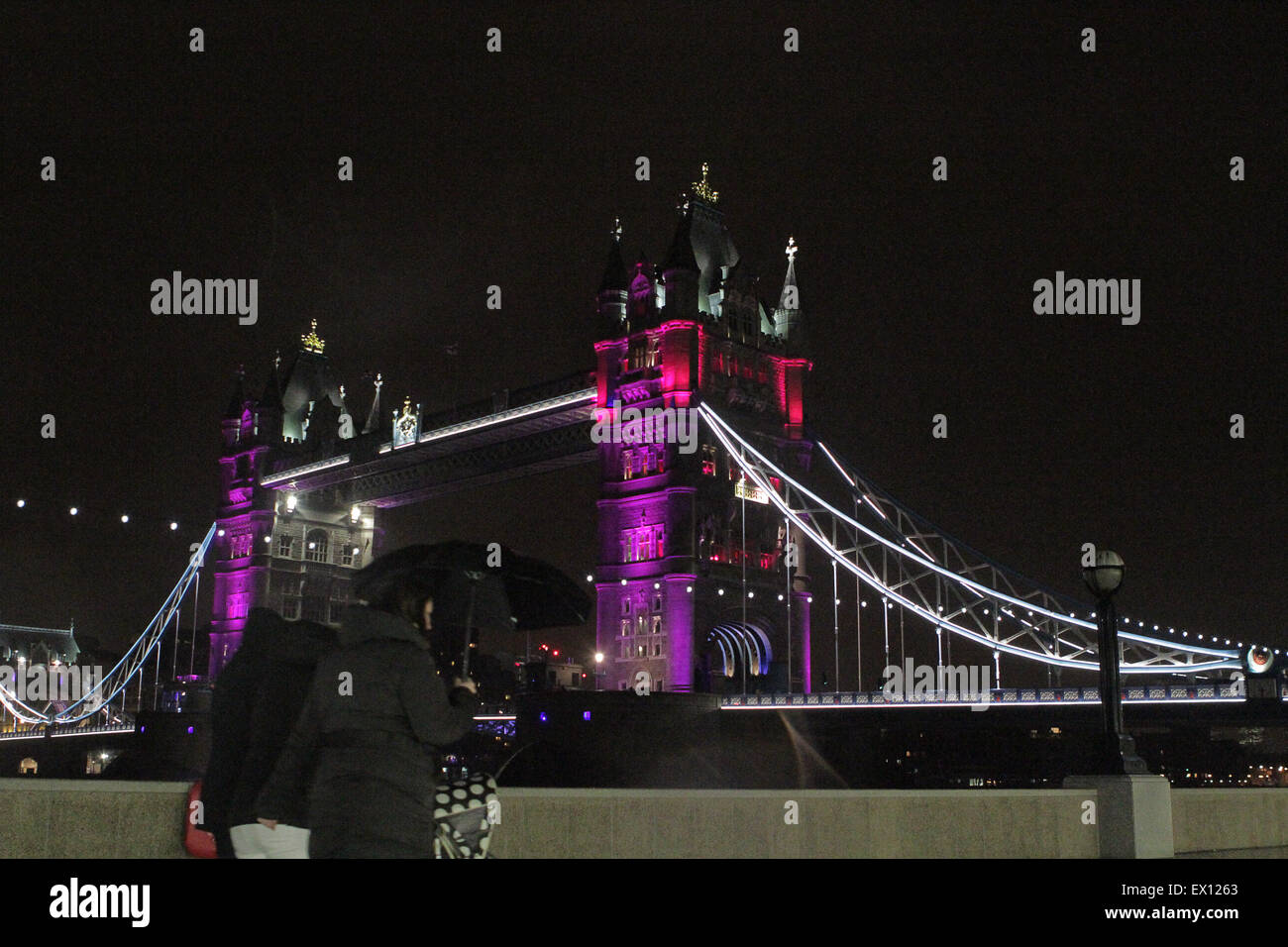 Pink tower bridge where hi-res stock photography and images - Alamy