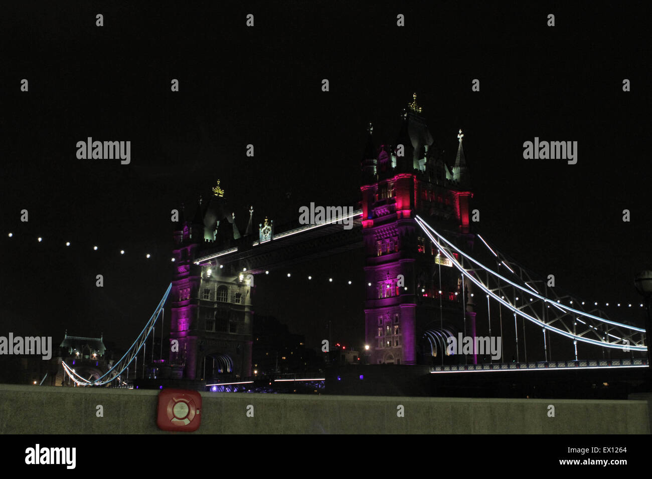 Tower Bridge turned a shade of pink to celebrate the birth of the ...