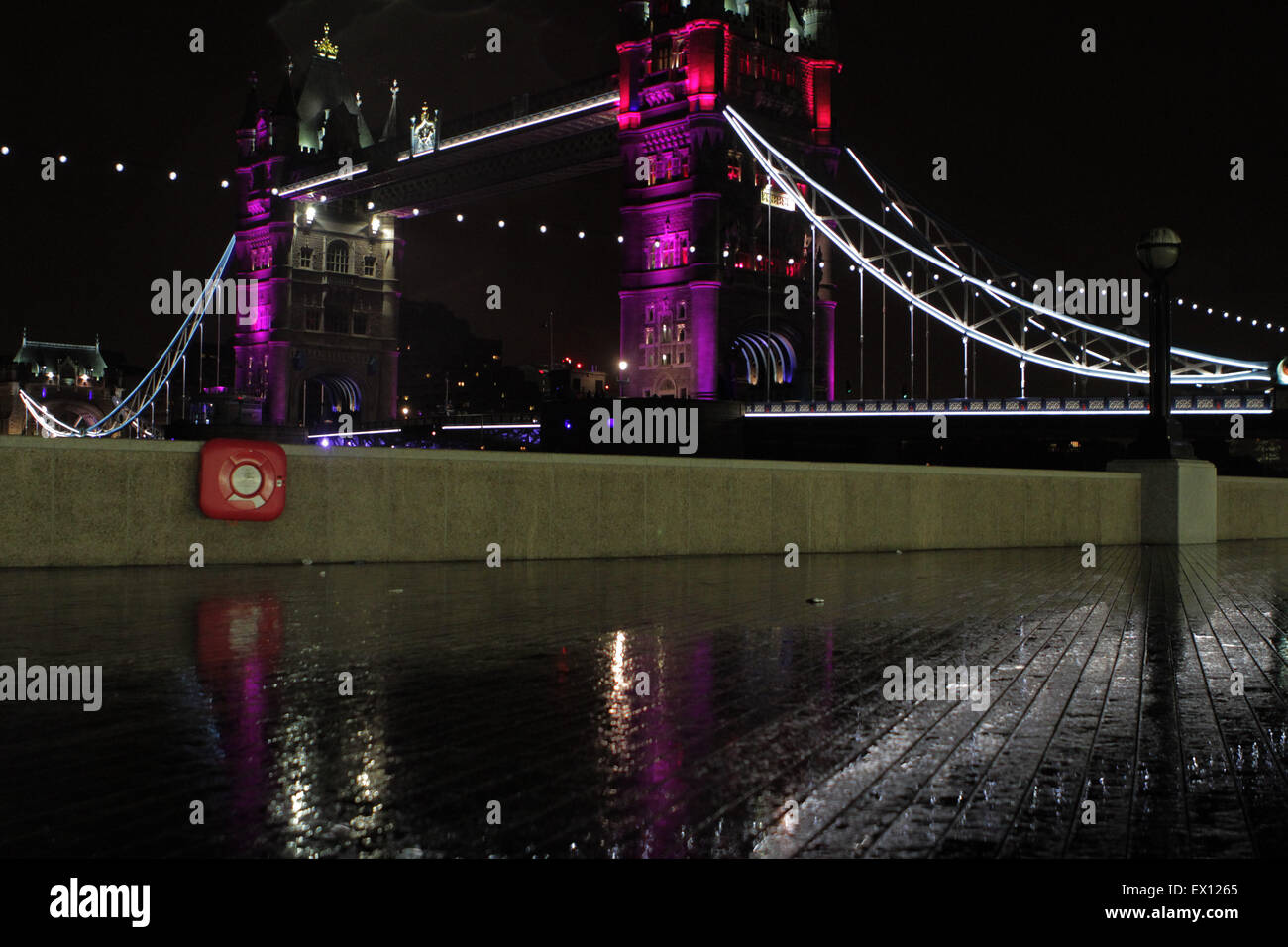 Tower Bridge turned a shade of pink to celebrate the birth of the ...