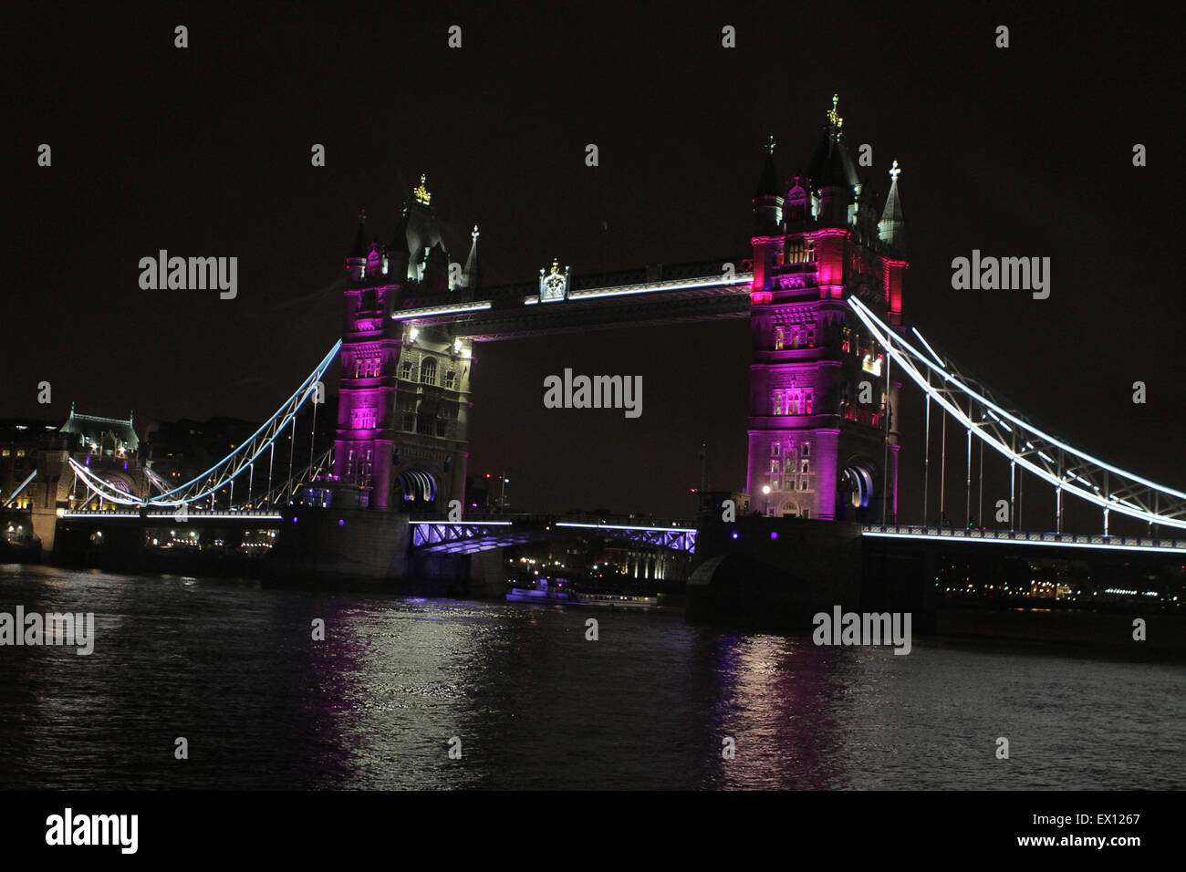 Tower Bridge turned a shade of pink to celebrate the birth of the ...