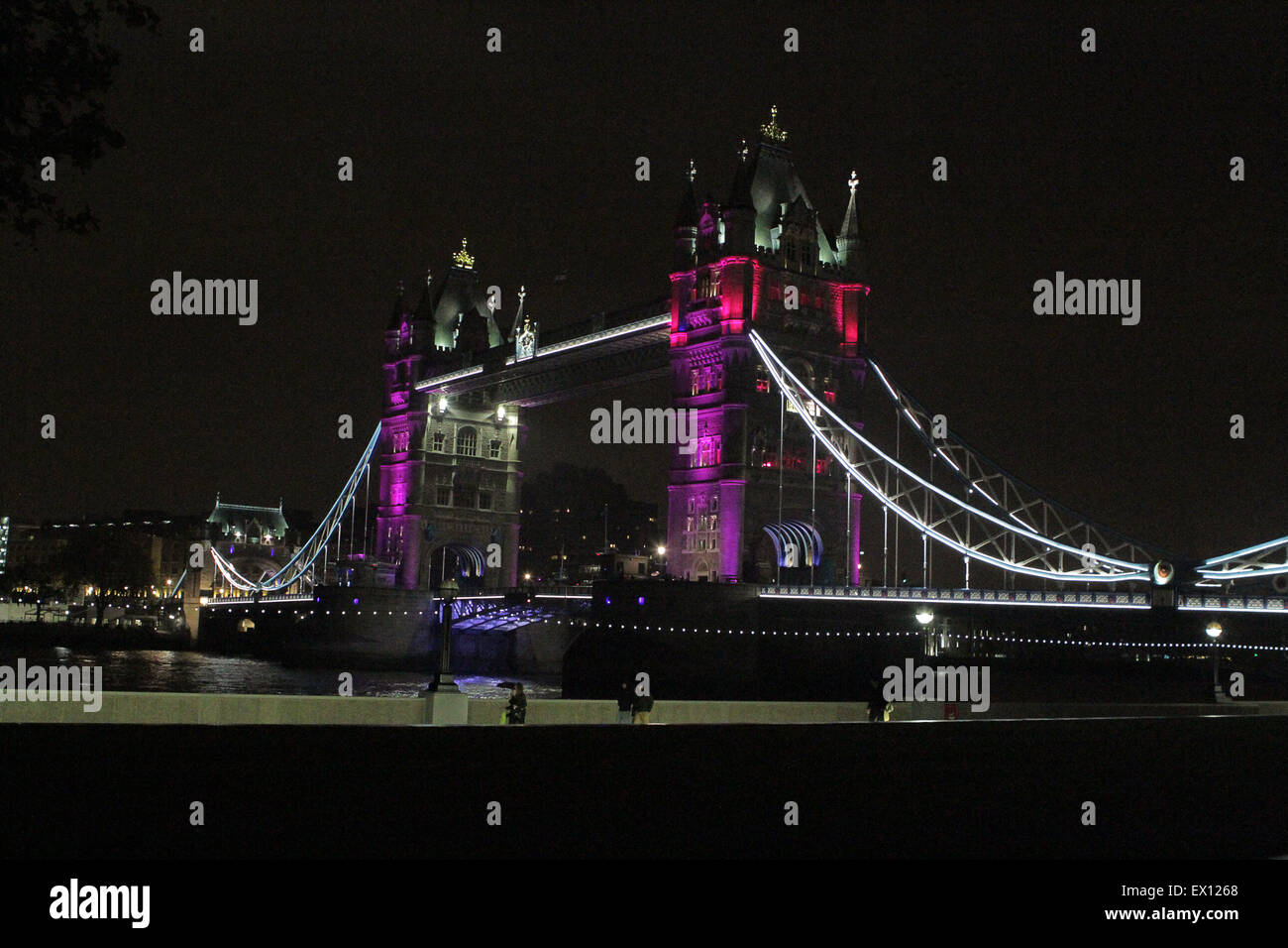 Tower Bridge turned a shade of pink to celebrate the birth of the ...