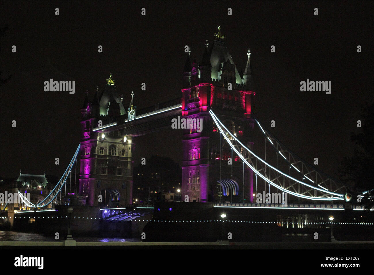 Tower Bridge turned a shade of pink to celebrate the birth of the ...