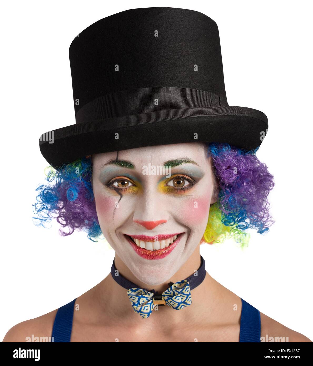 Smiling clown and colorful Stock Photo - Alamy