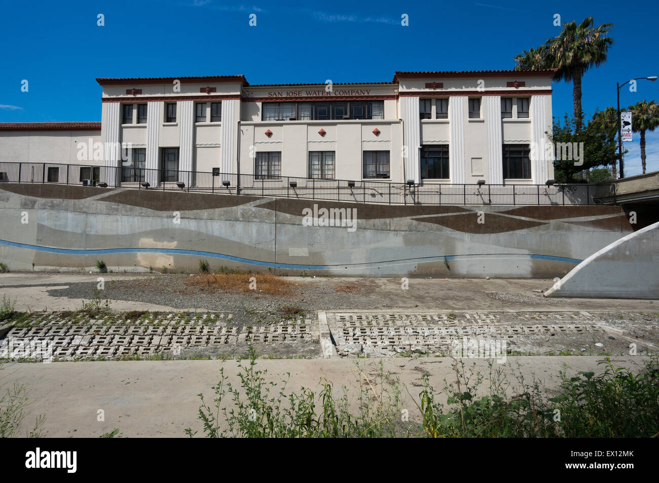 California Drought - Dry Riverbed in front of the San Jose Water ...
