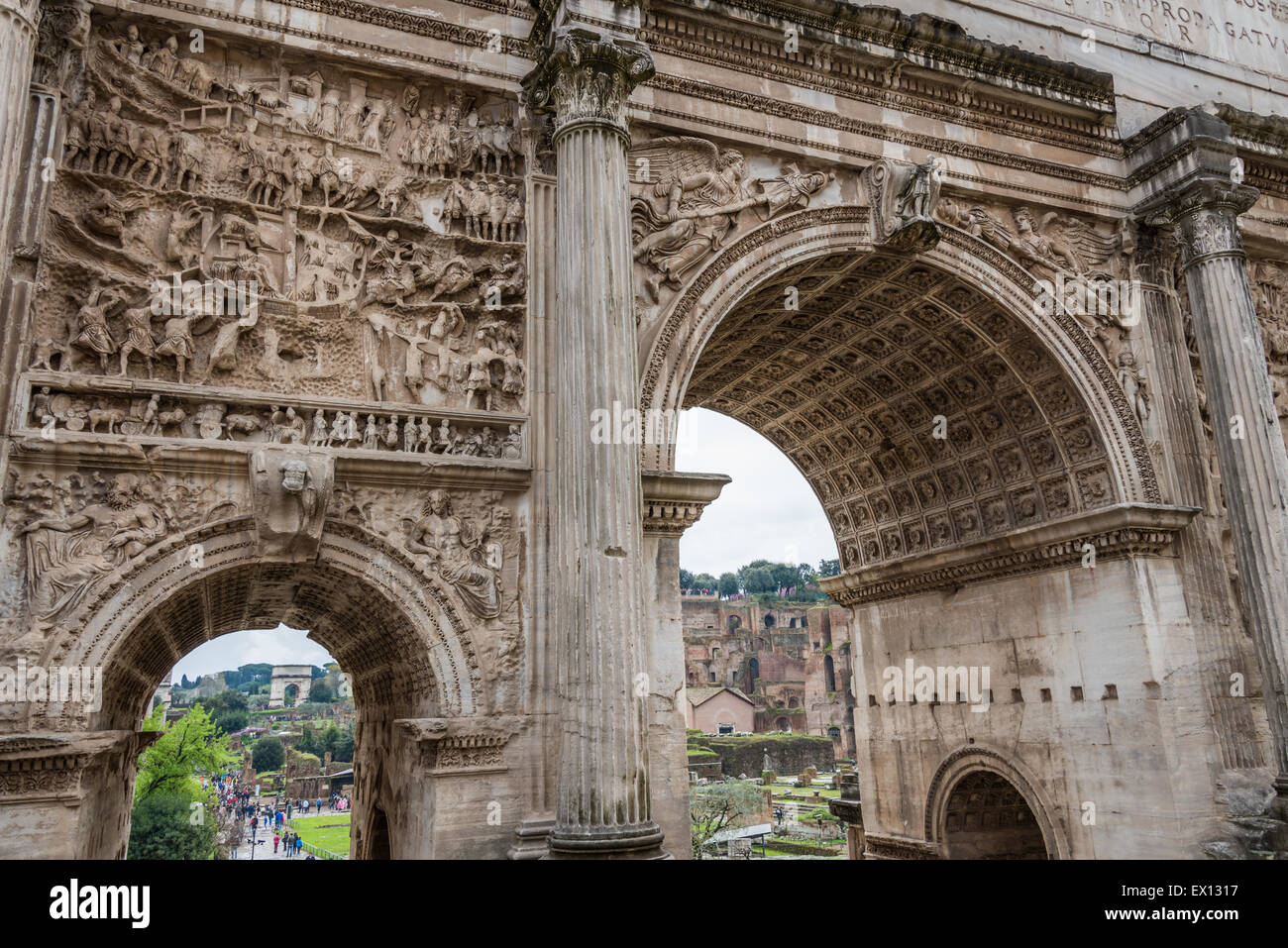 Arch of Septimius Severus in Rome Stock Photo - Alamy