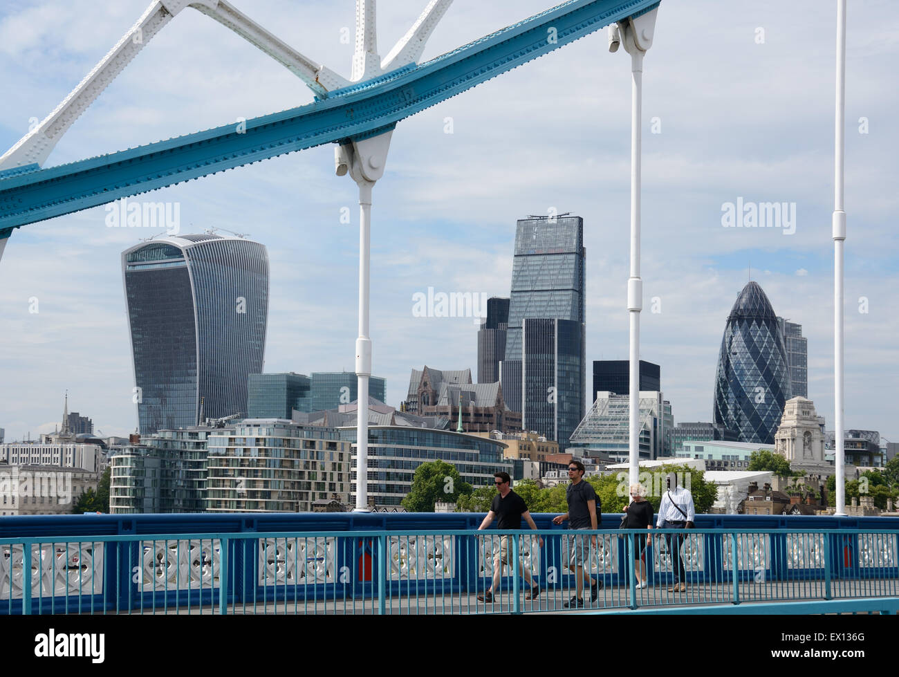 The City of London from Tower Bridge. England Stock Photo - Alamy