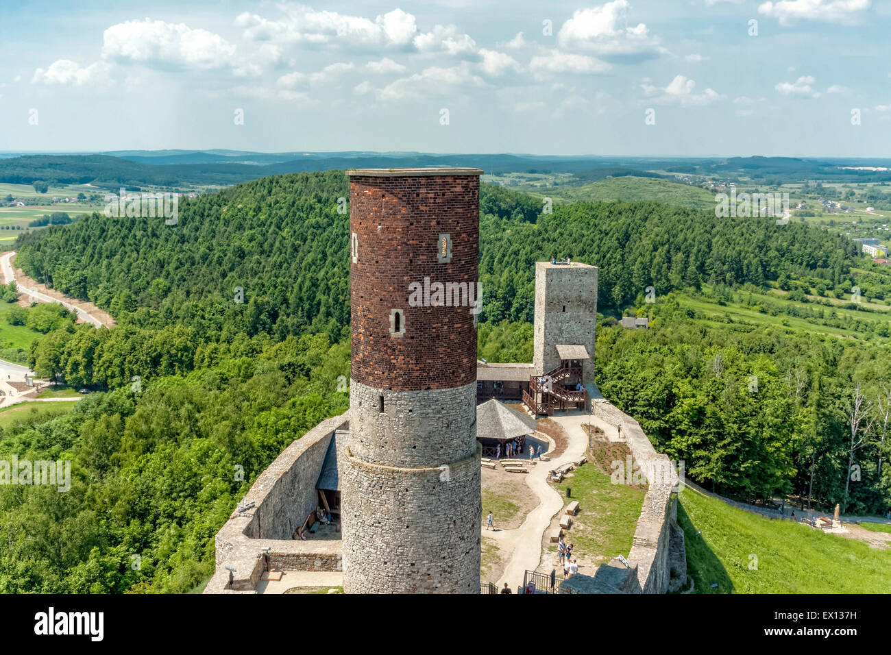 Tourists visiting Checiny Castle, Poland Stock Photo - Alamy