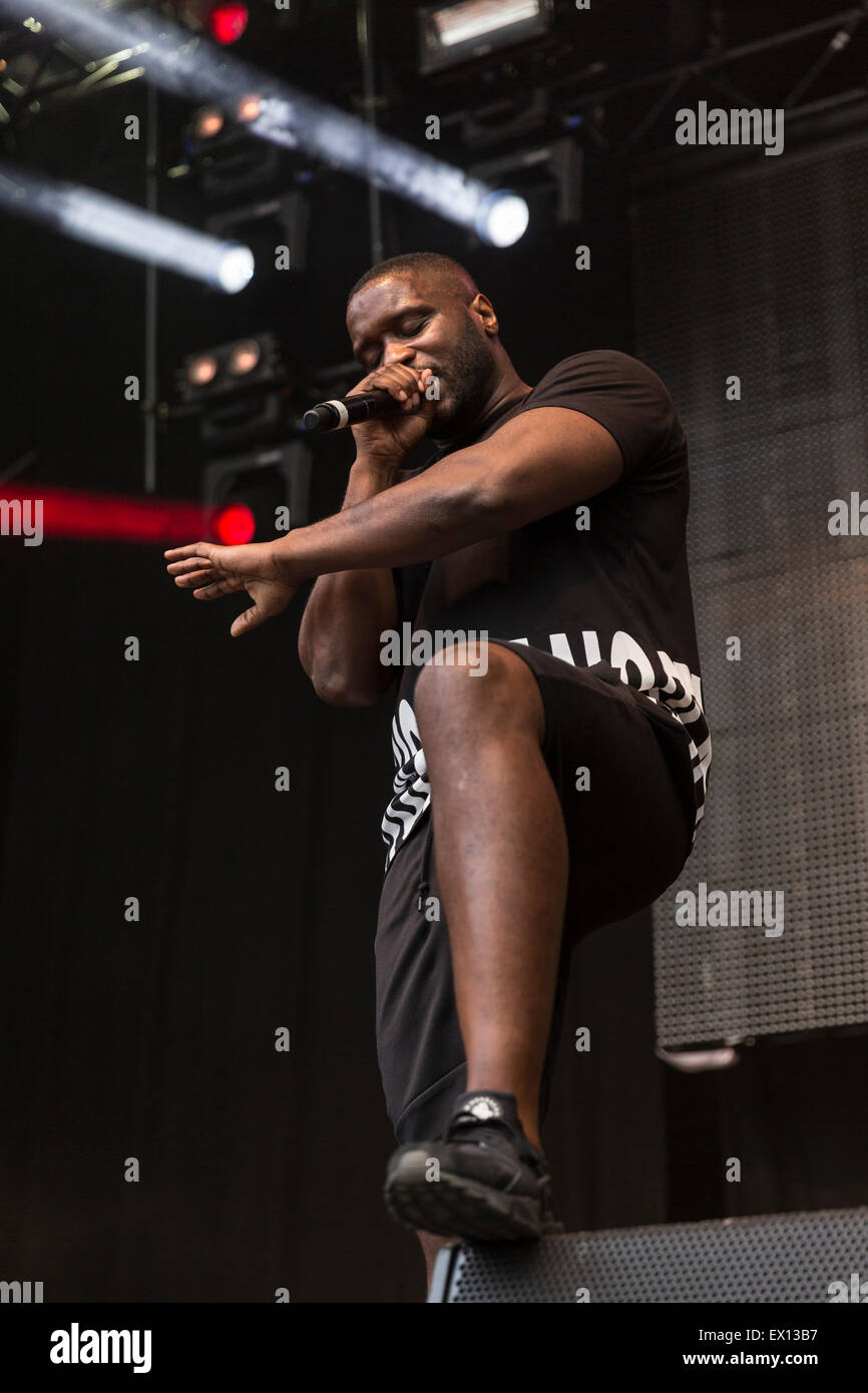 London, UK, 3rd July 2015. Lethal Bizzle, New Look Wireless Festival ...