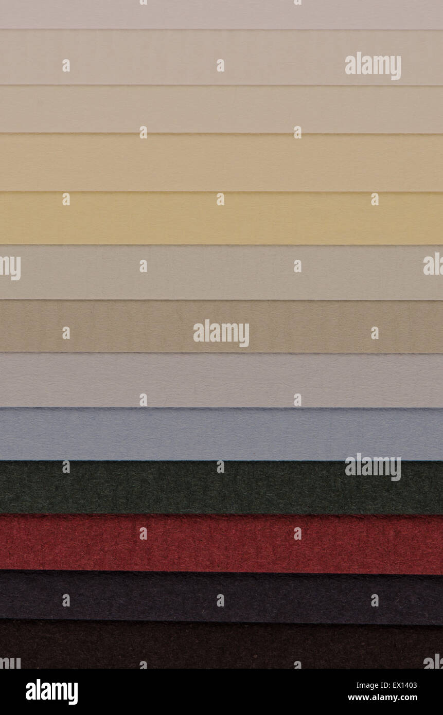Color paper samples in various tones as background Stock Photo - Alamy