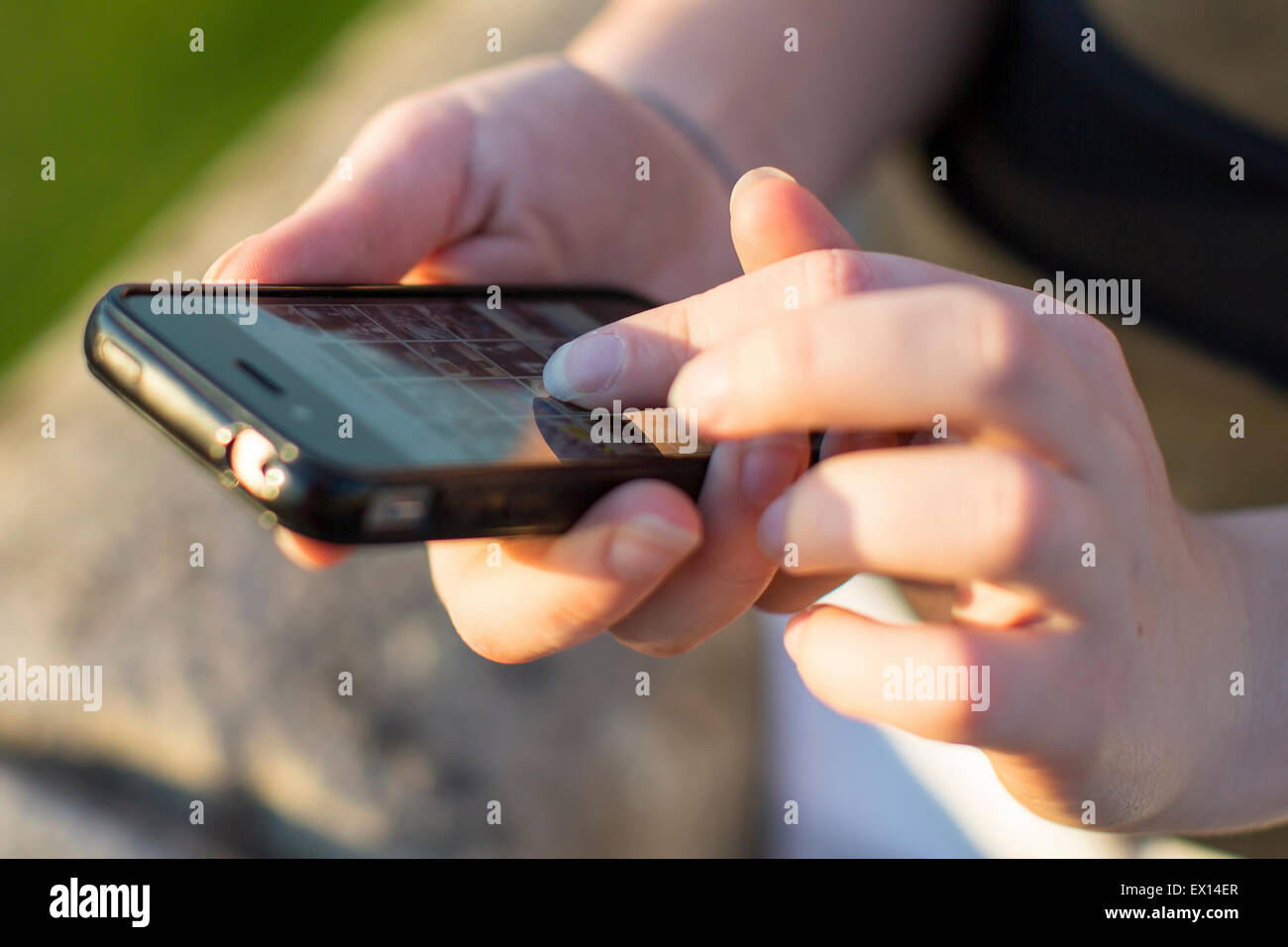 Woman hand using touchscreen display hi-res stock photography and ...