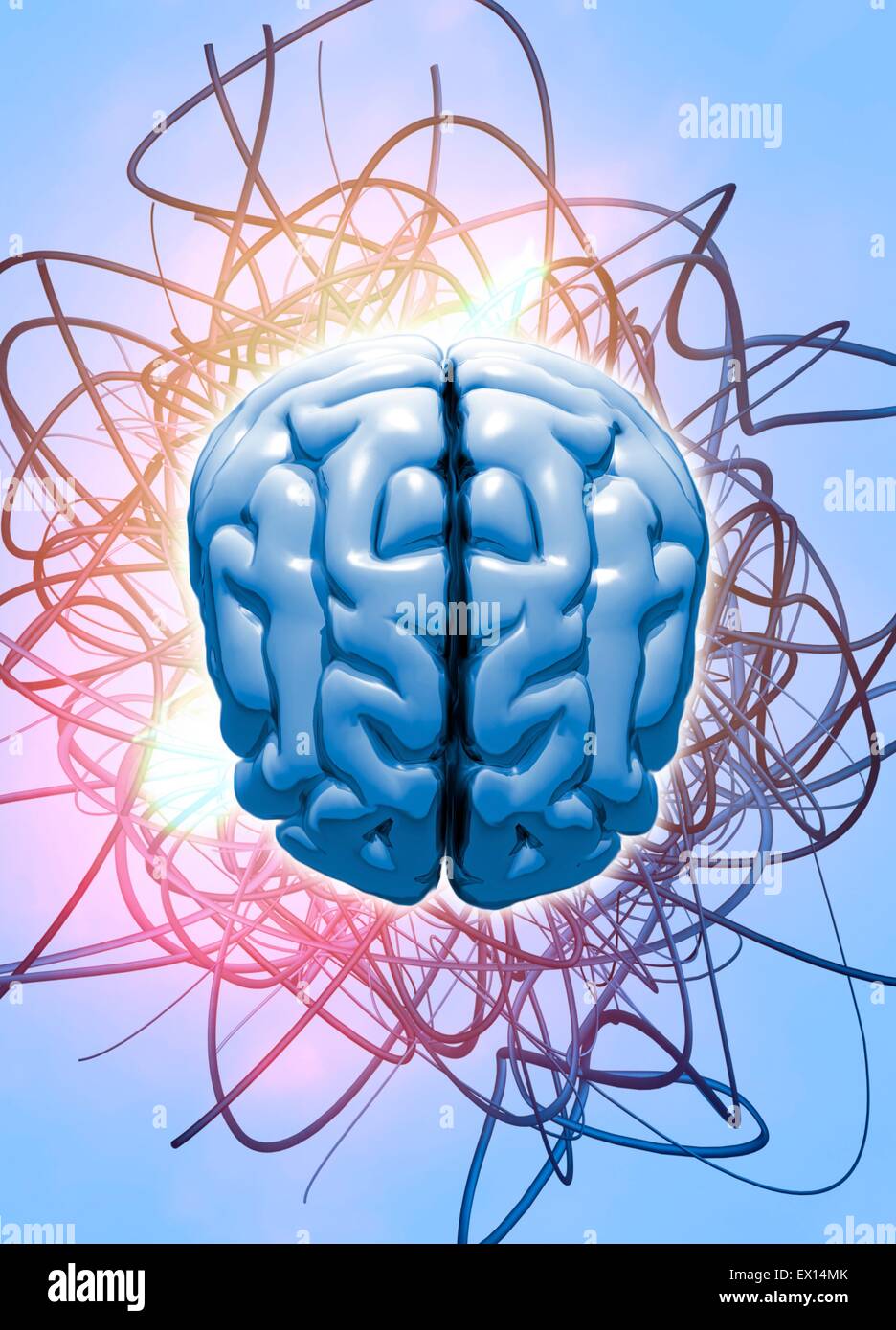 Neuromorphic engineering, conceptual illustration Stock Photo - Alamy