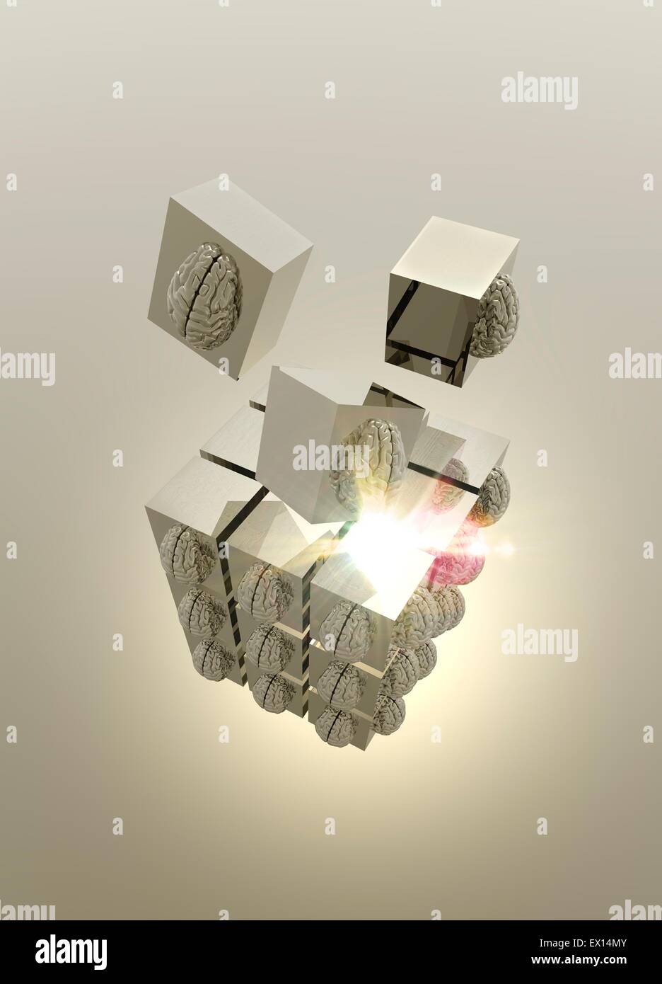 Neuromorphic engineering, conceptual illustration Stock Photo - Alamy