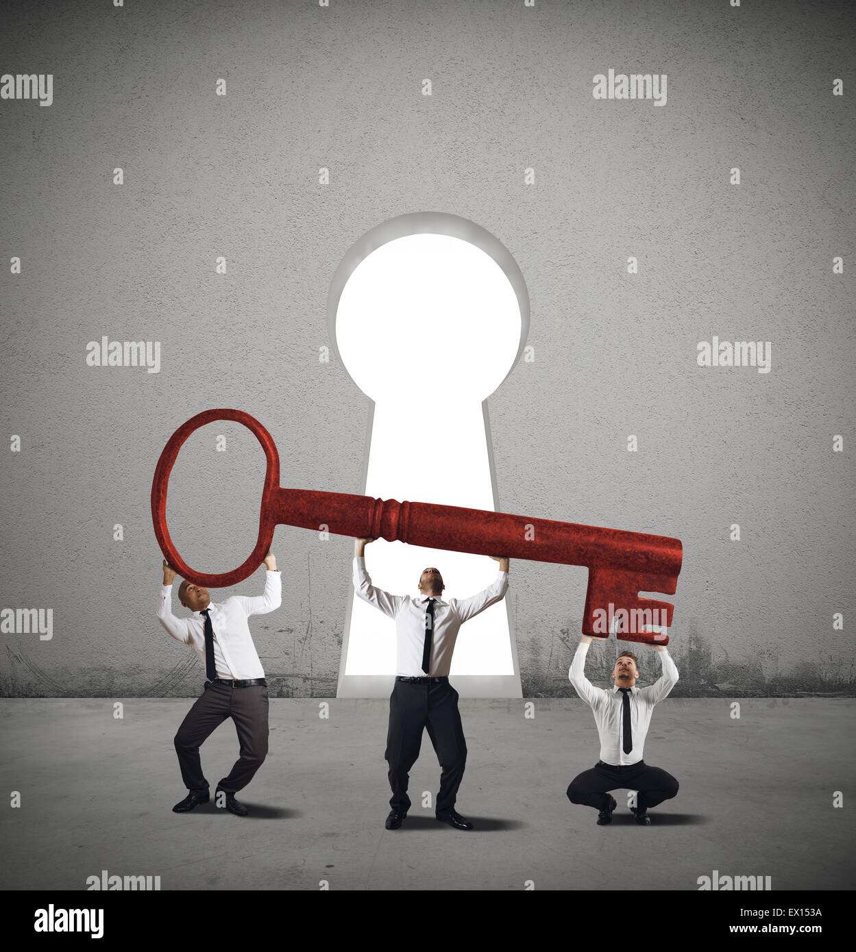 Together for solution Stock Photo - Alamy