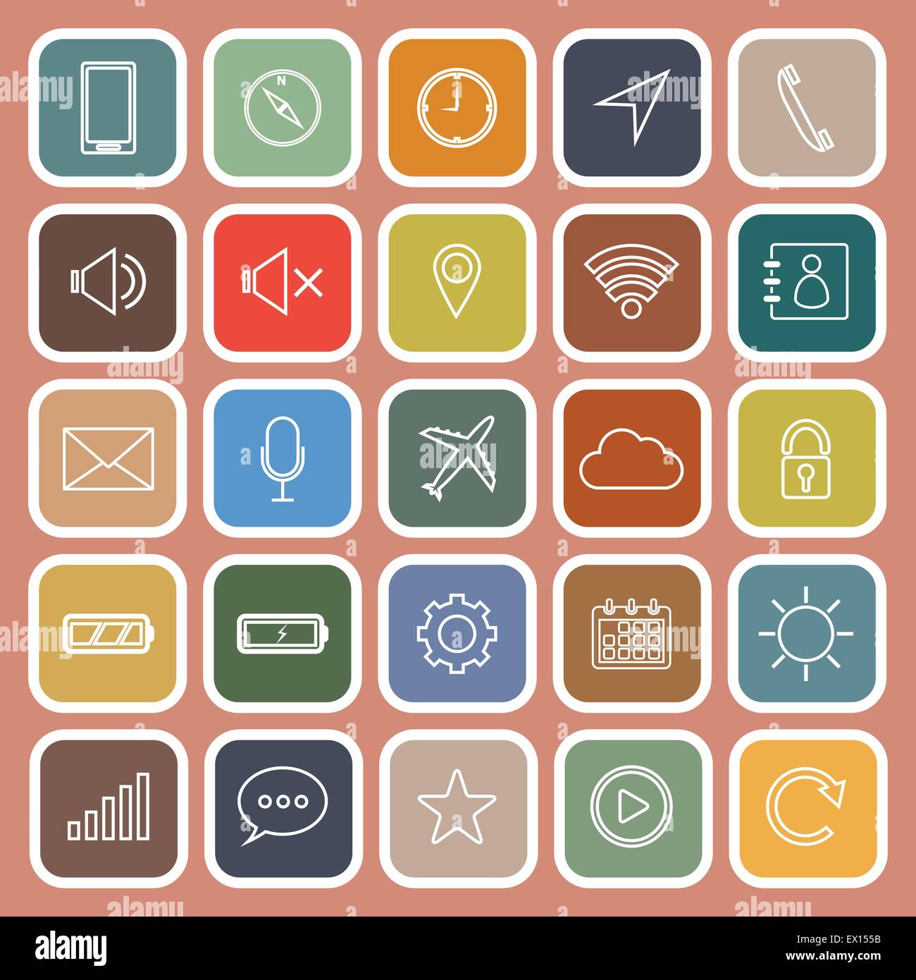 Phone icon orange hi-res stock photography and images - Alamy