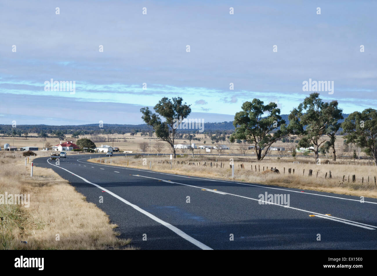 View over village of Dundee in the Northern Tablelands NSW Australia ...