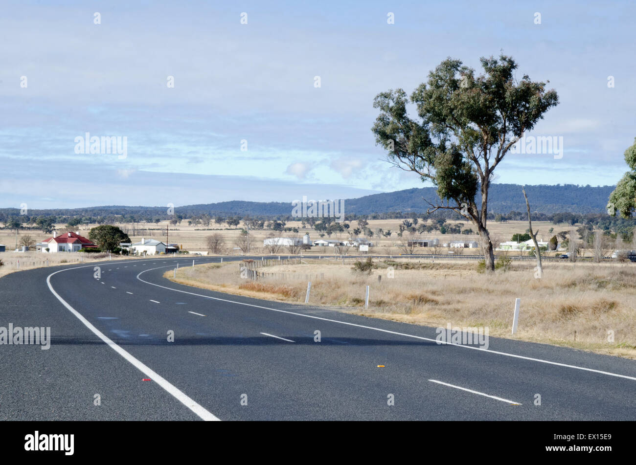 View over village of Dundee in the Northern Tablelands NSW Australia ...
