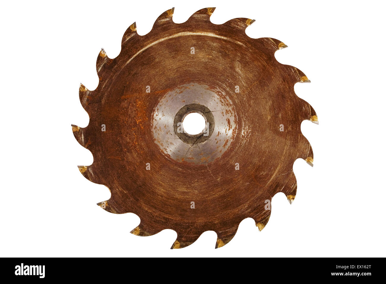 Stock image of rusty saw blade, isolated on white Stock Photo - Alamy