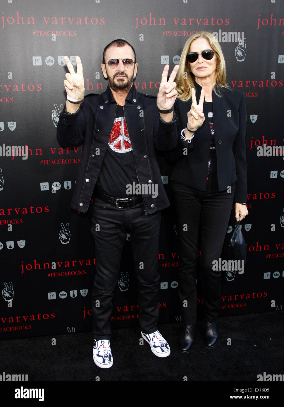 Ringo Starr and Barbara Bach at the John Varvatos #PeaceRocks Ringo ...