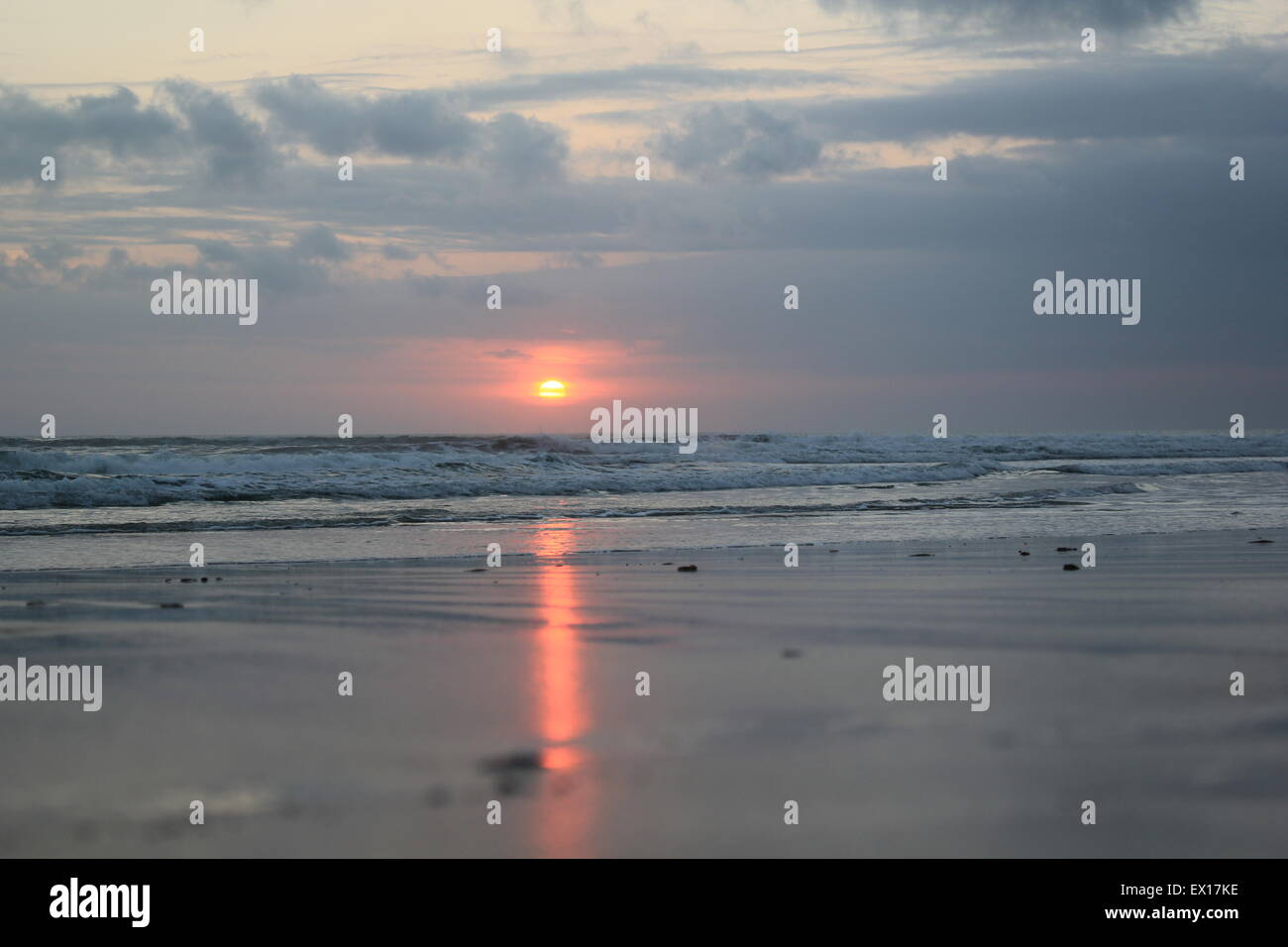 Sunset at Kuta Beach Bali Indonesia Stock Photo - Alamy
