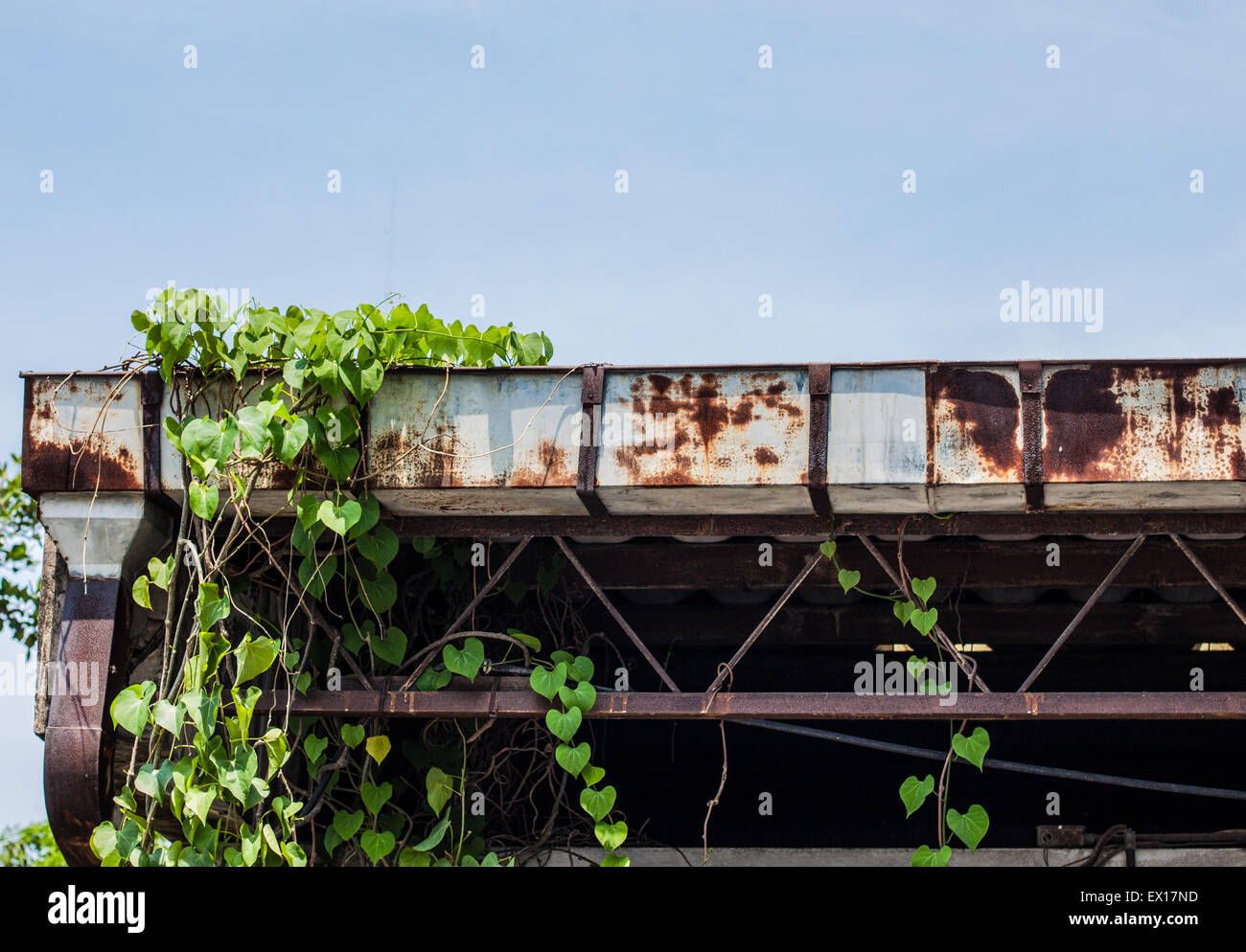 Gutter old factory Stock Photo - Alamy