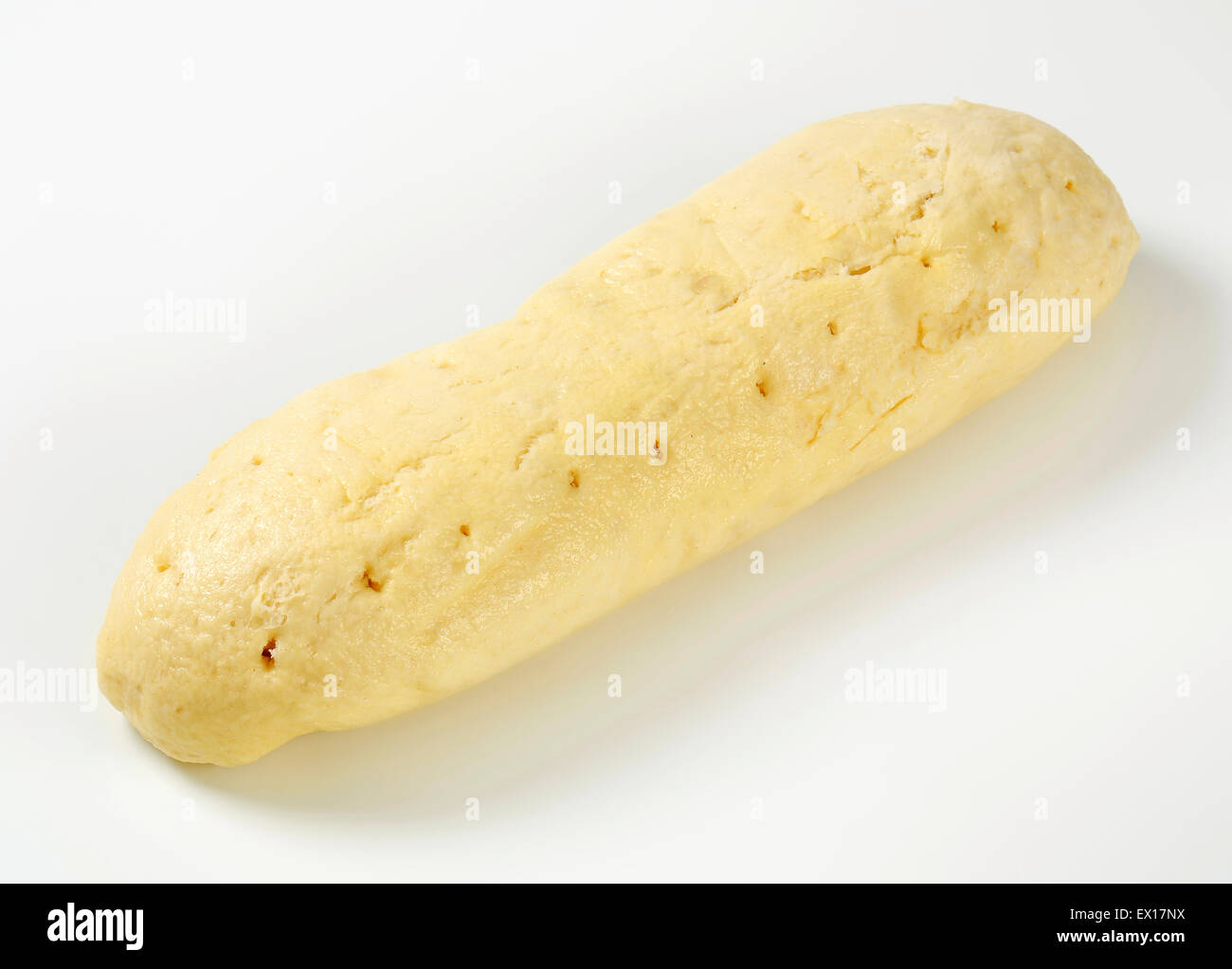 Loaf-shaped white bread dumpling ready to be sliced Stock Photo - Alamy