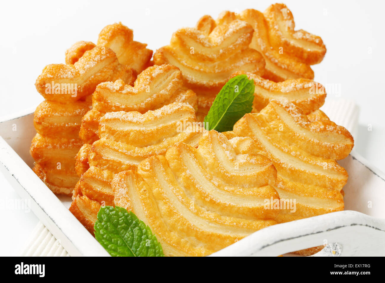 Italian puff pastry cookies coated with sugar Stock Photo - Alamy