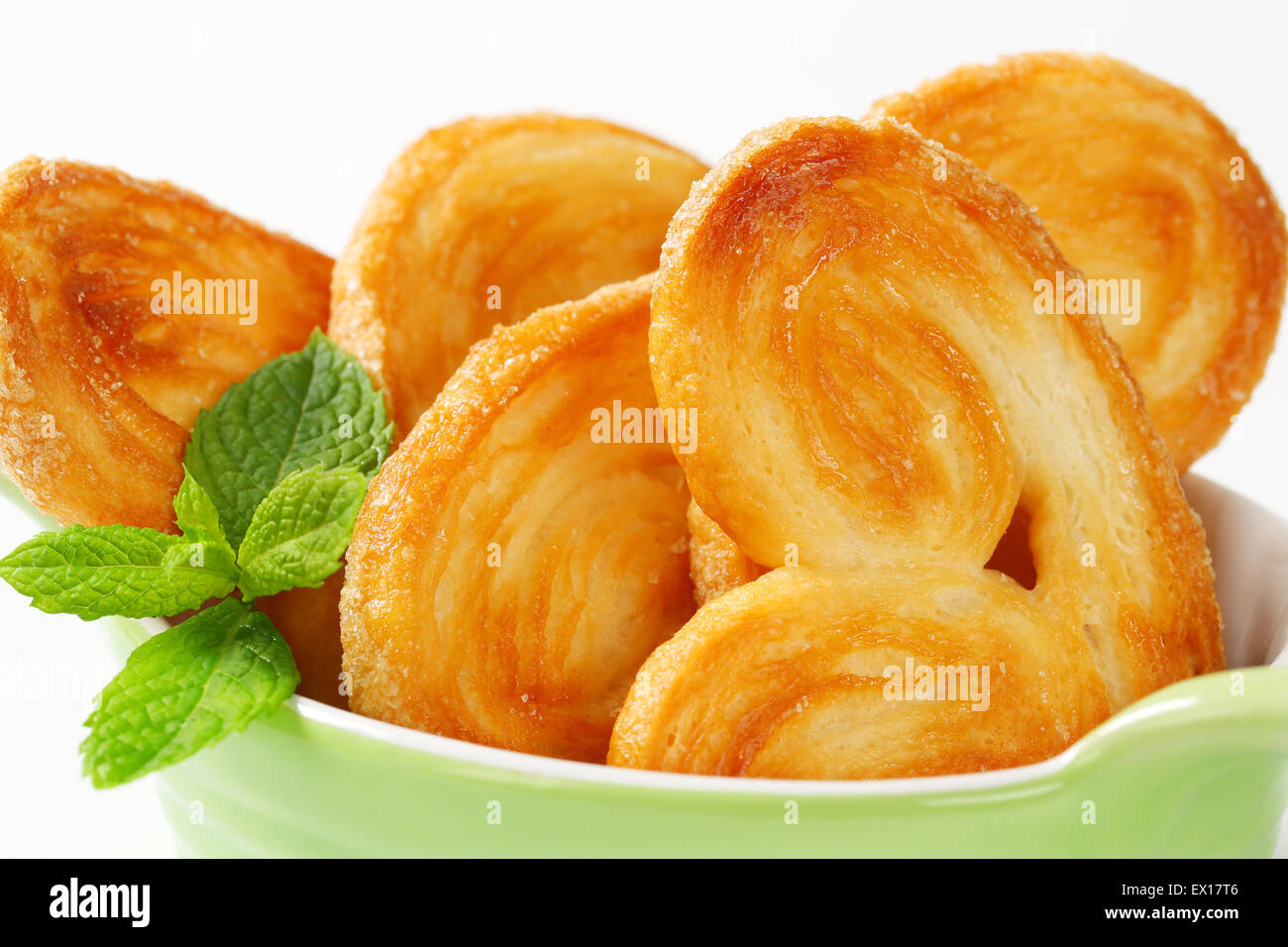 Elephant ear cookies coated with sugar Stock Photo - Alamy