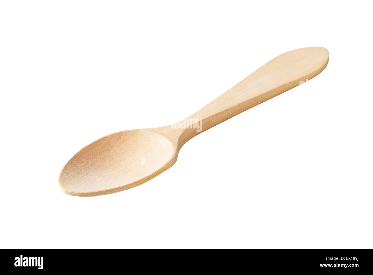 Small wooden spoon isolated on white Stock Photo - Alamy