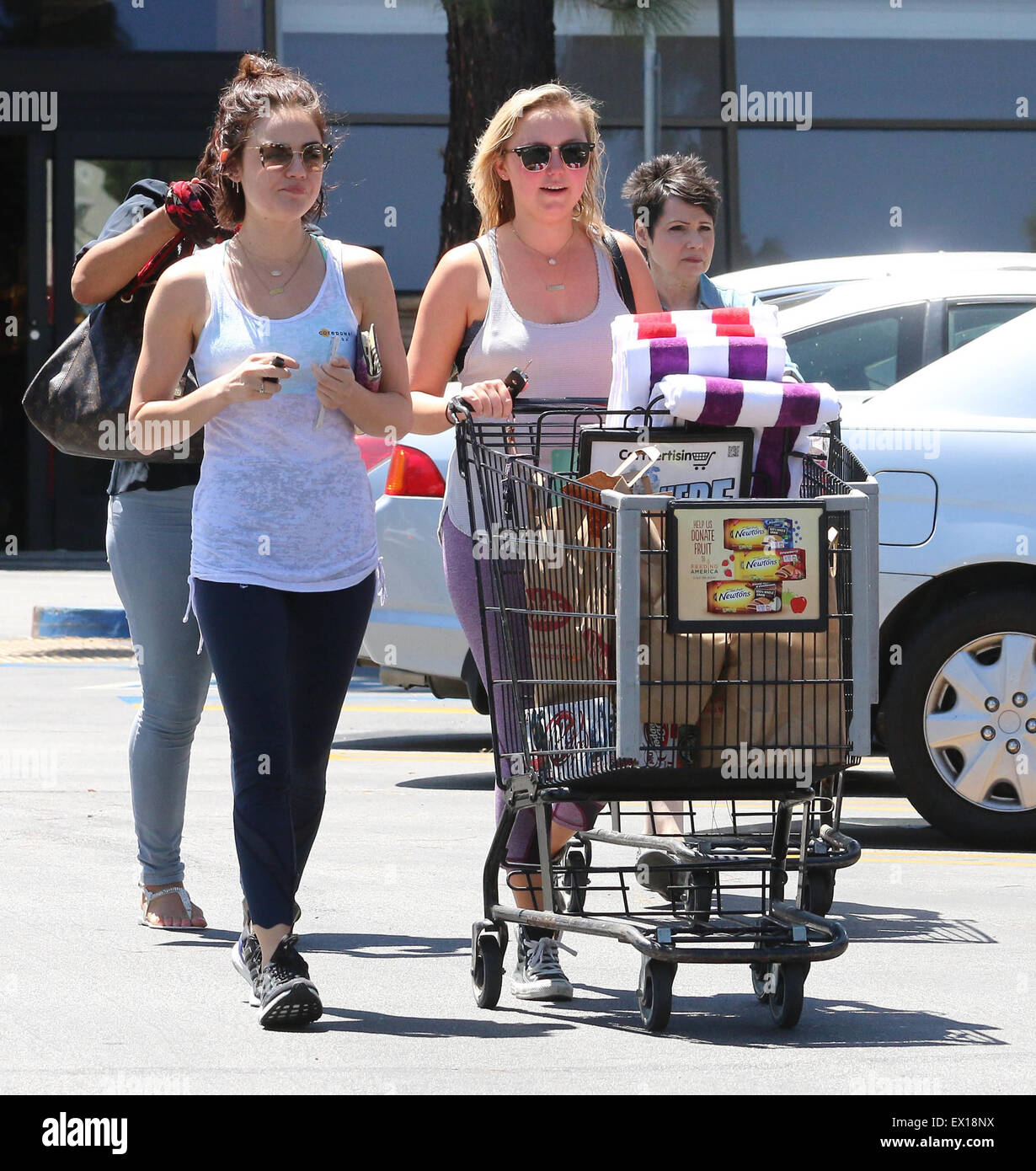 Lucy Hale leaves Ralph's supermarket in Studio City after doing some ...