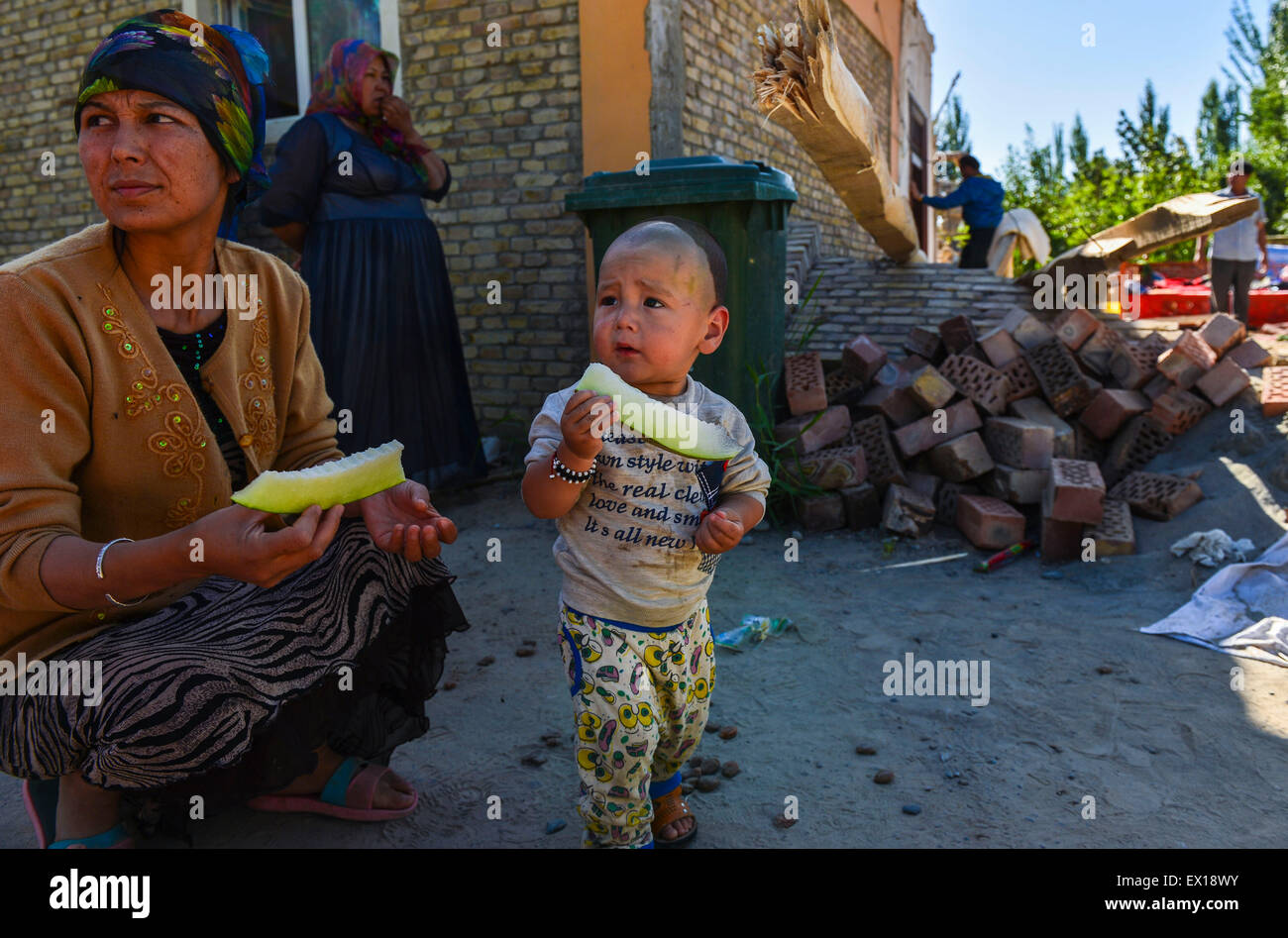 Pishan, China's Xinjiang Uygur Autonomous Region. 4th July, 2015 ...