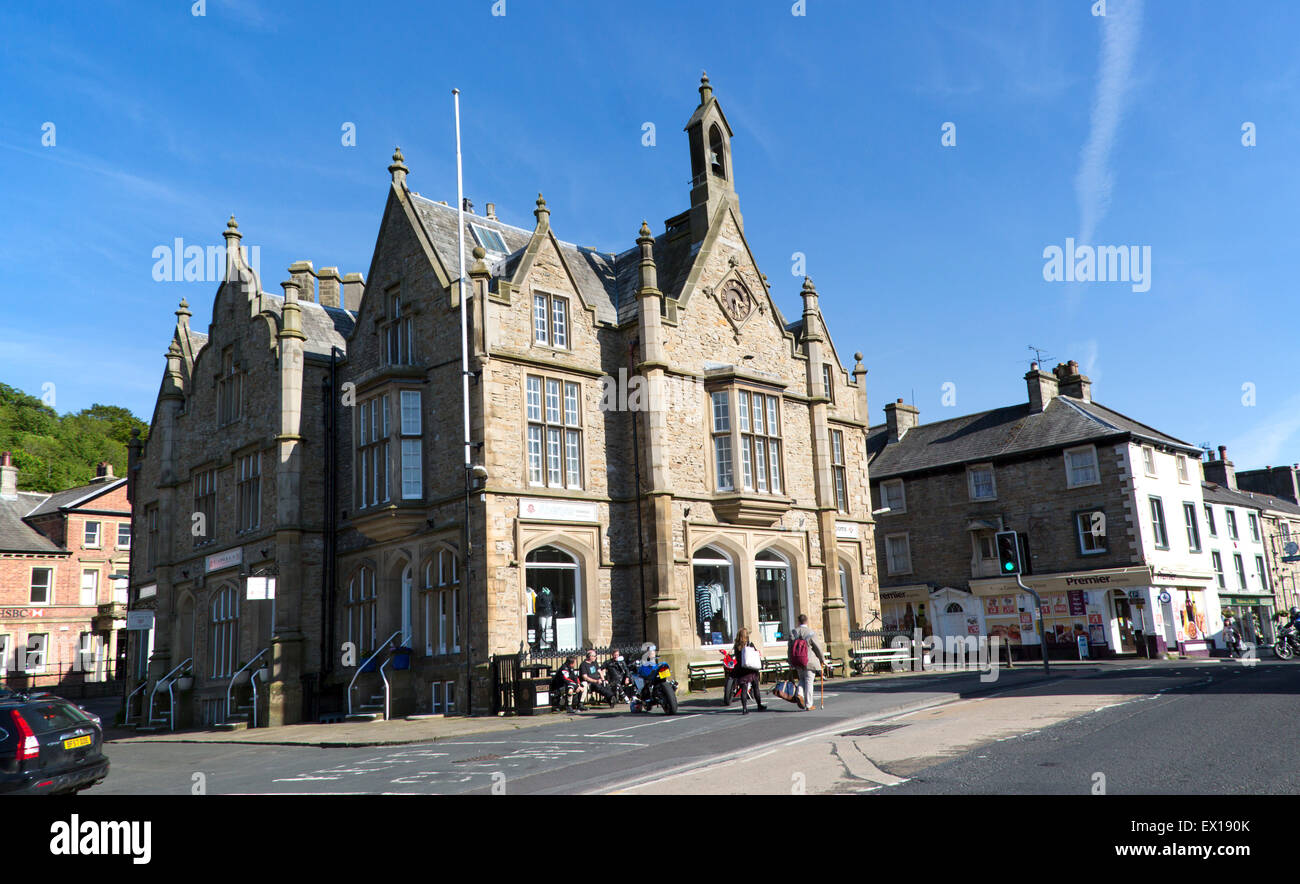 The Town hall built 1832, Settle, Yorkshire, England, UK Stock Photo ...