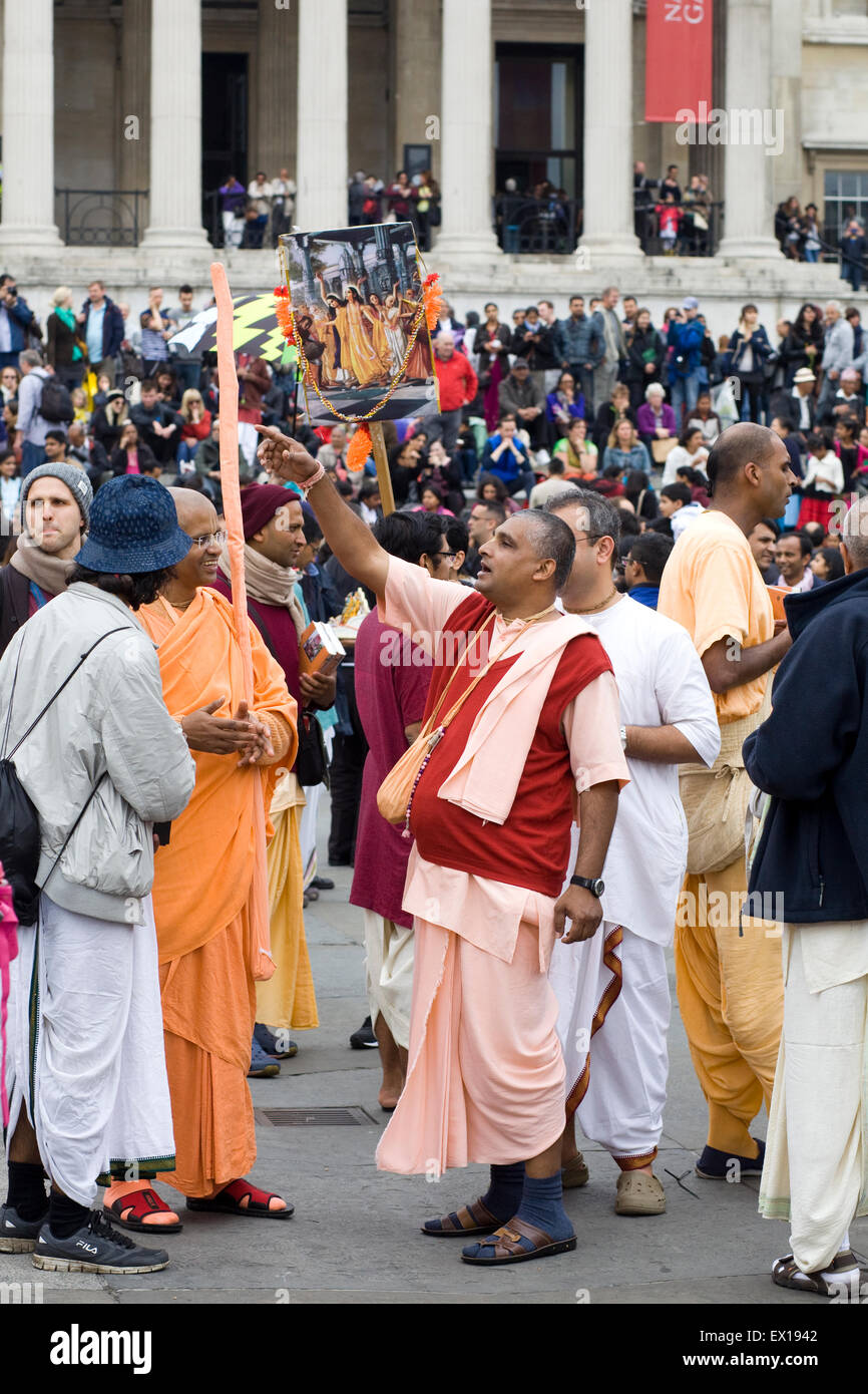 Rathayatra parade, Hare Krishna followers in London Stock Photo - Alamy