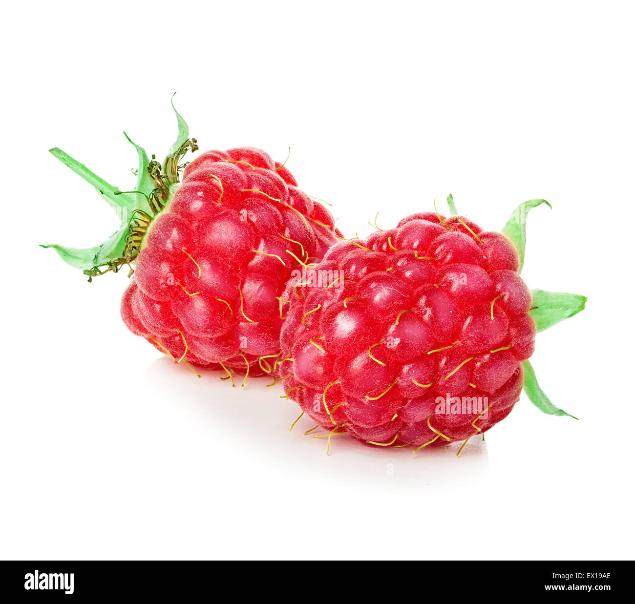Raspberries isolated on white background Stock Photo - Alamy