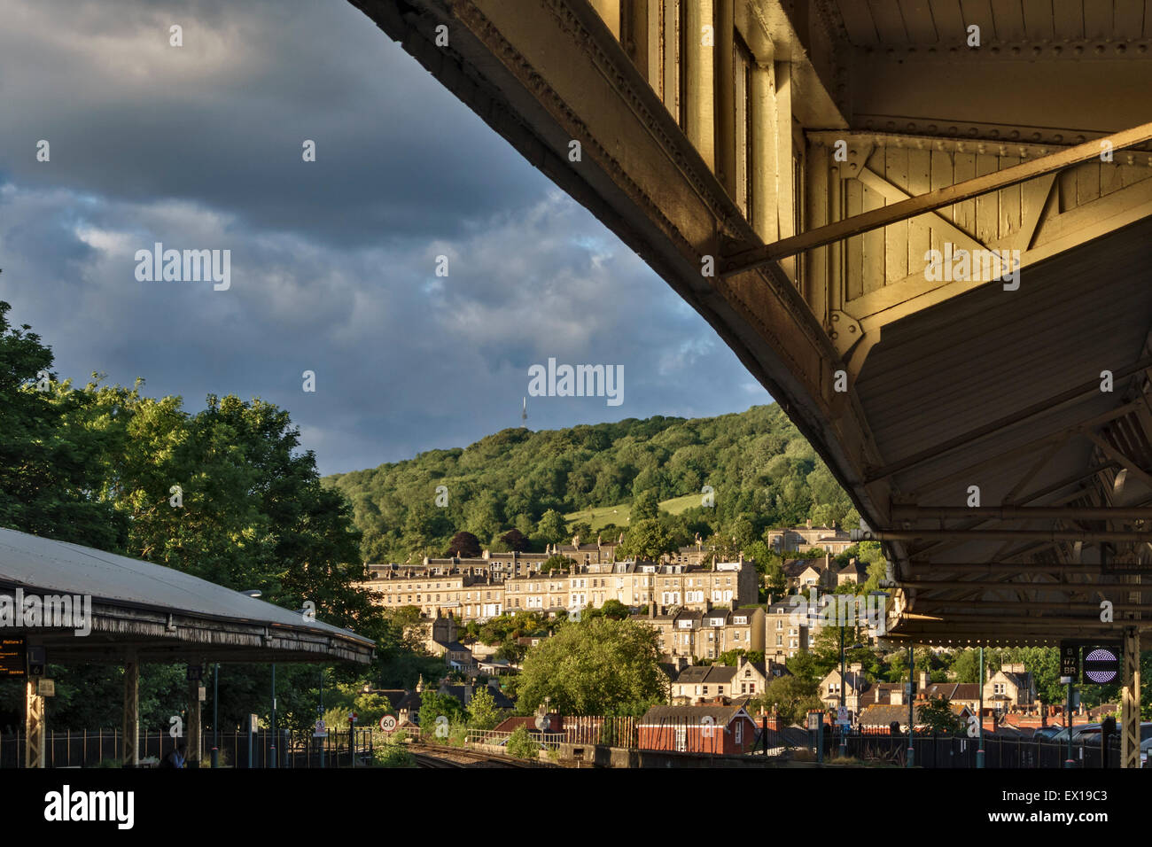 Bath, Somerset, UK. Bath Spa railway station, designed by Brunel Stock ...
