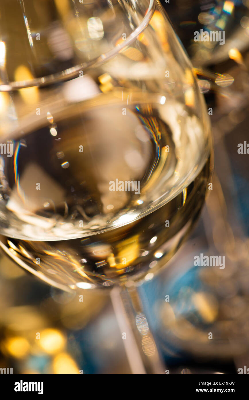 Wine glass with white wine Stock Photo - Alamy
