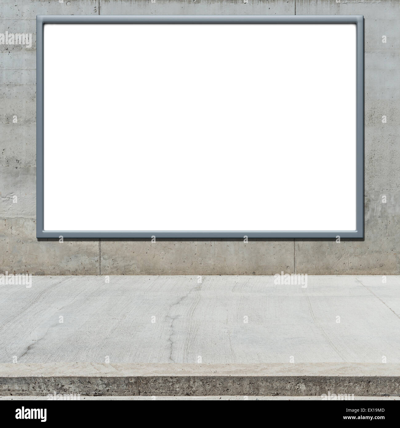 Blank advertising billboard on a concrete wall Stock Photo - Alamy