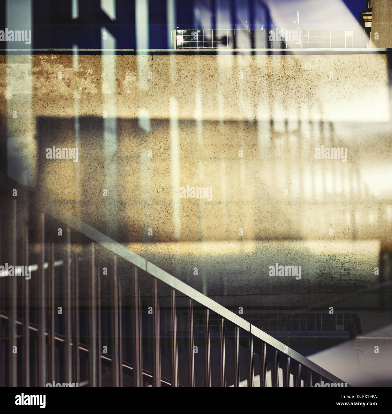 Abstract multiple exposure urban background Stock Photo - Alamy