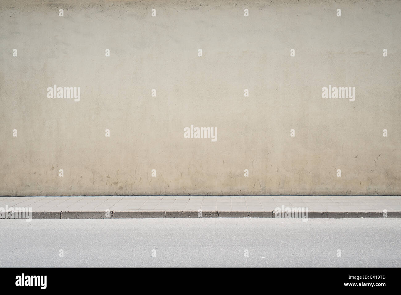 Urban background. Empty street wall and pavement Stock Photo - Alamy