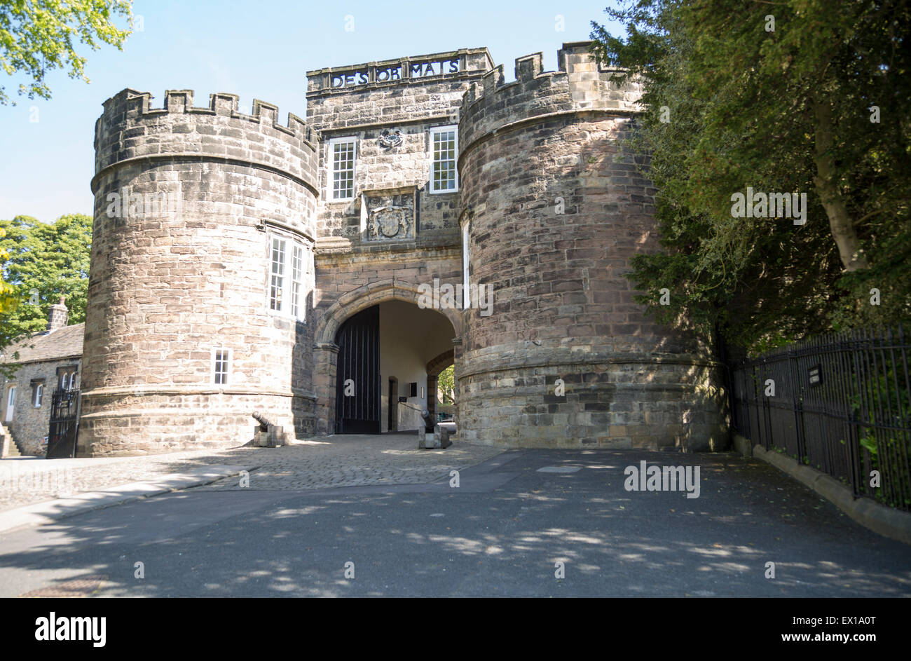 Castle gateway and gatehouse, Skipton, North Yorkshire England, UK ...