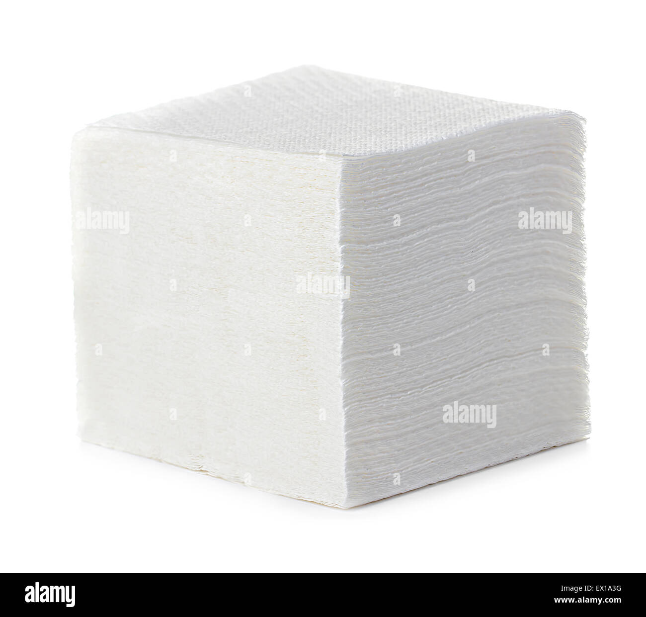 A table napkin isolated on white Stock Photo - Alamy