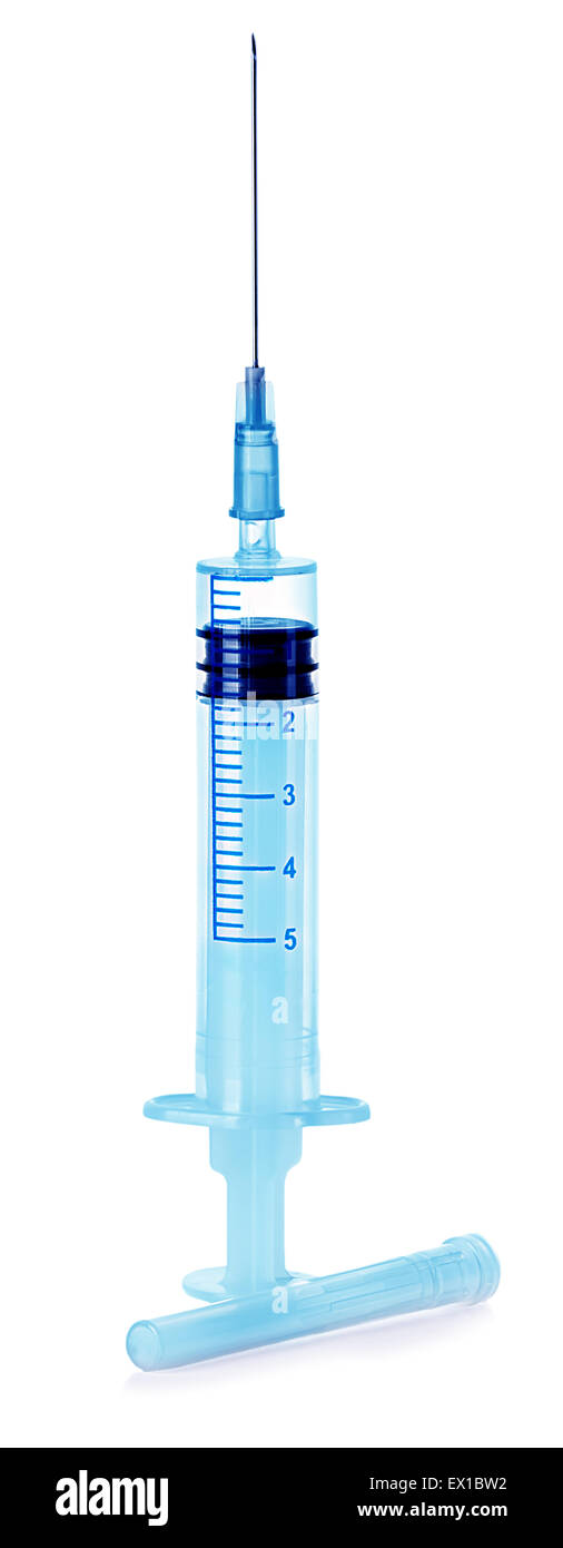 Medical syringe isolated Stock Photo - Alamy