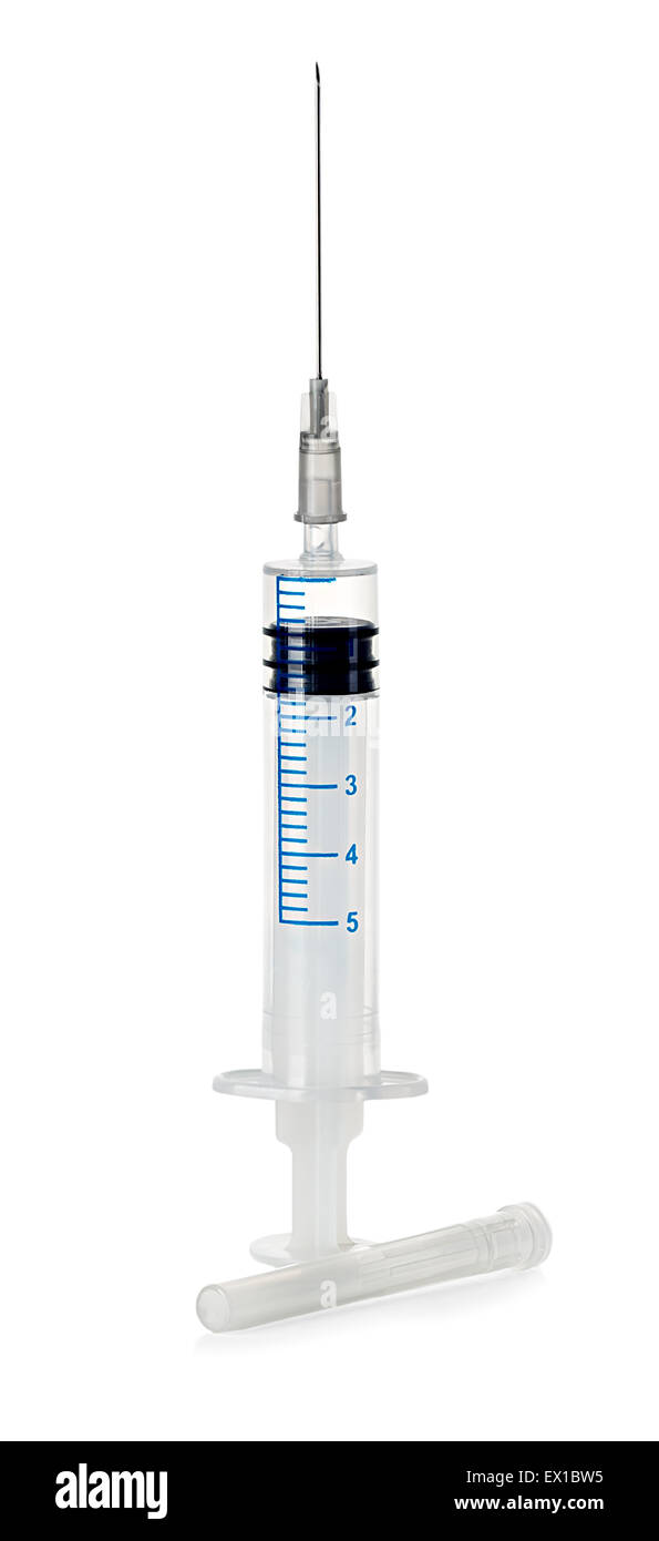 Medical syringe isolated Stock Photo - Alamy
