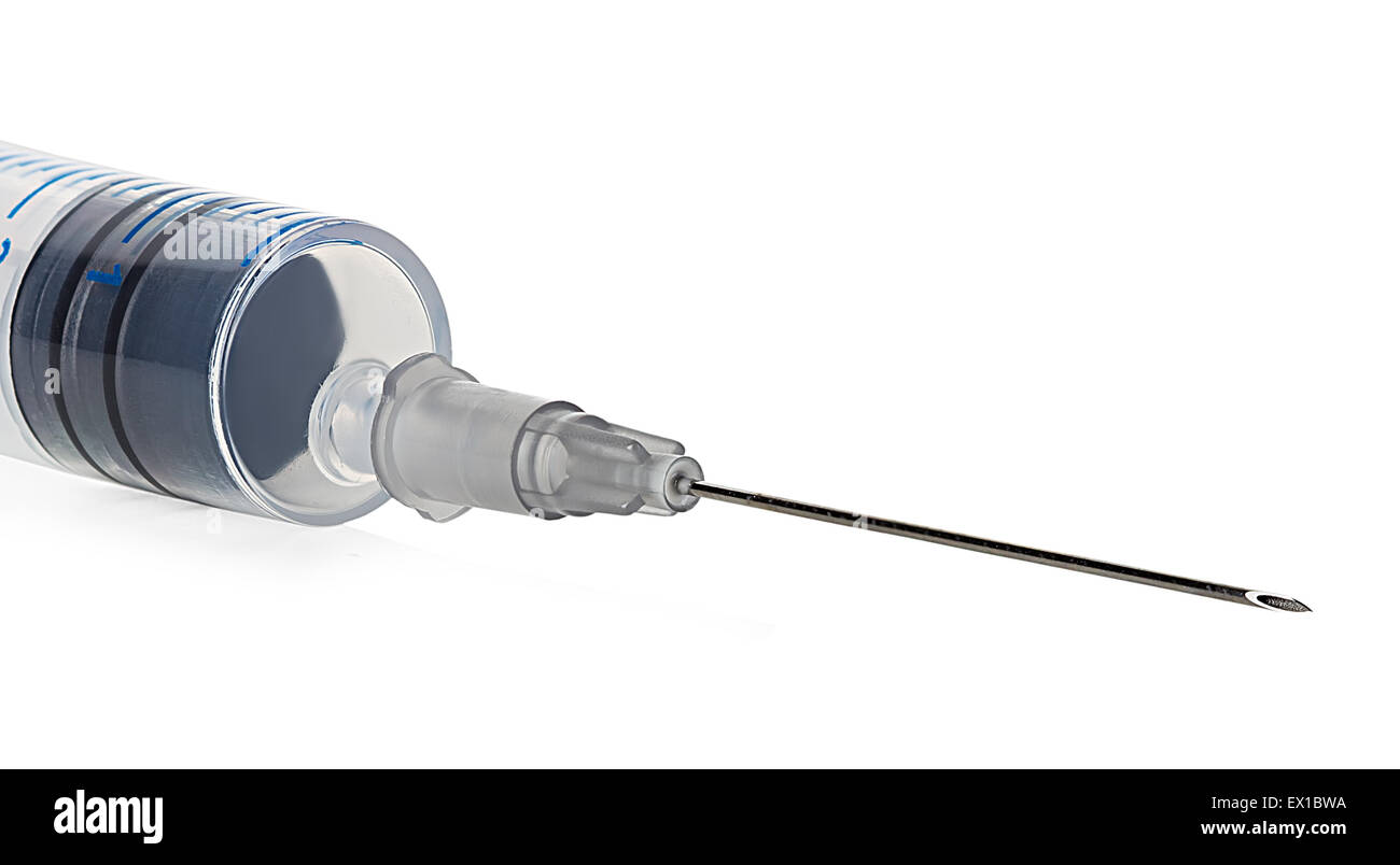 Medical syringe isolated Stock Photo - Alamy