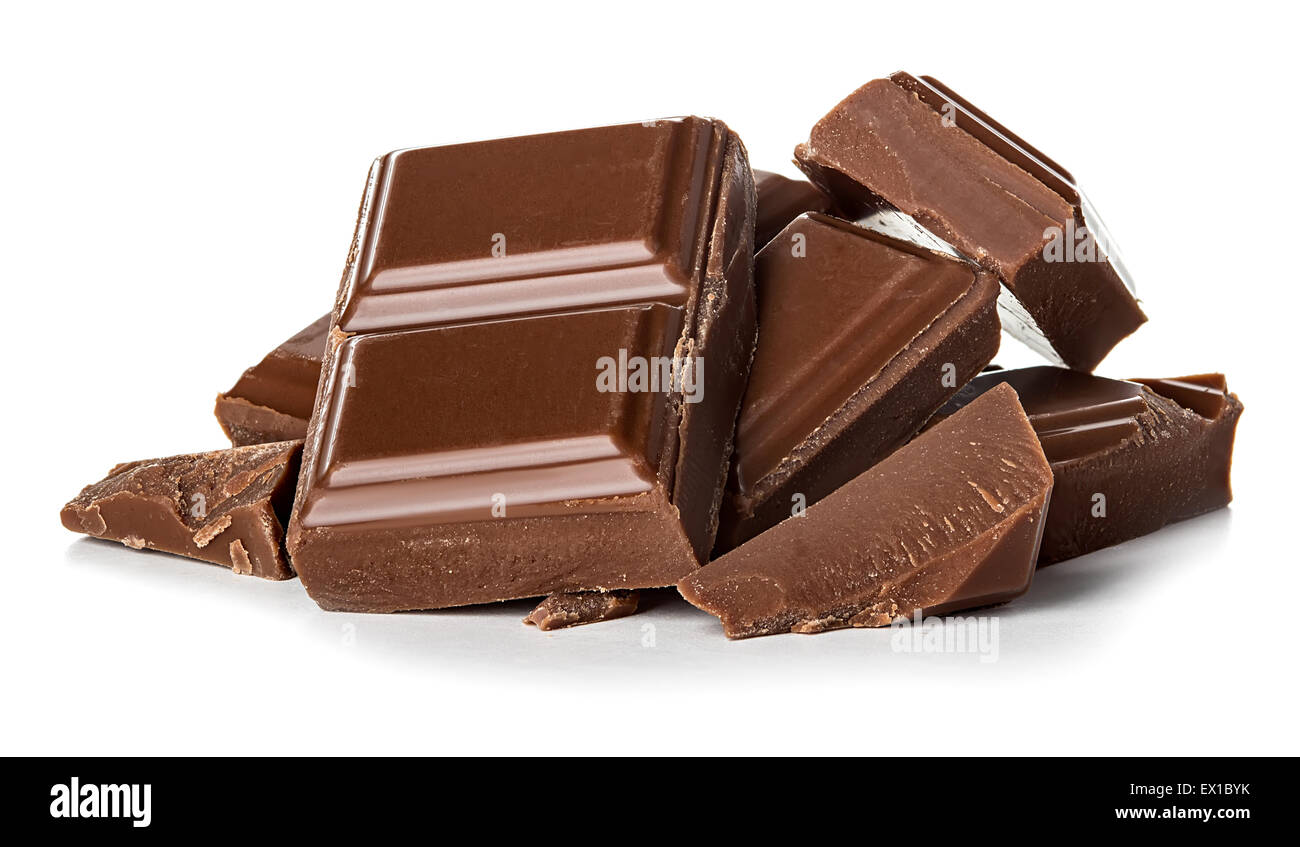 chocolate bars isolated on white background Stock Photo - Alamy