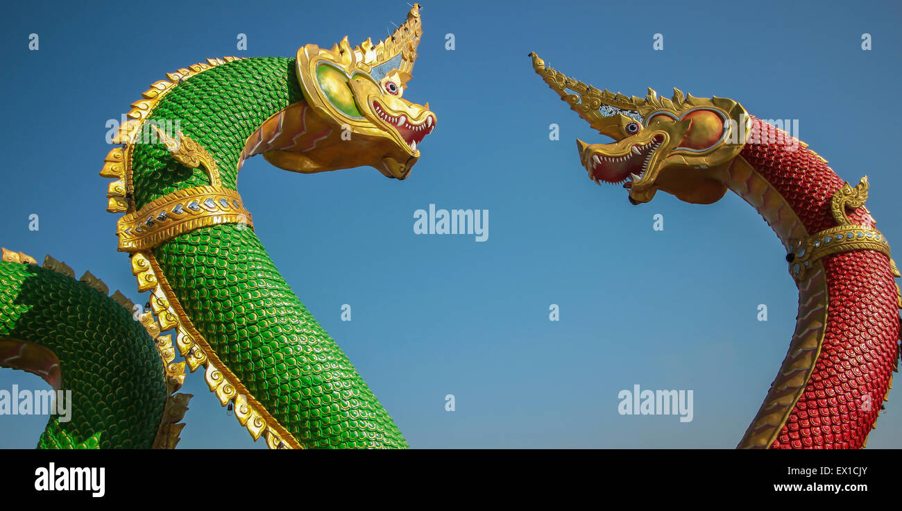 phaya nak art and religion in thailand Stock Photo - Alamy