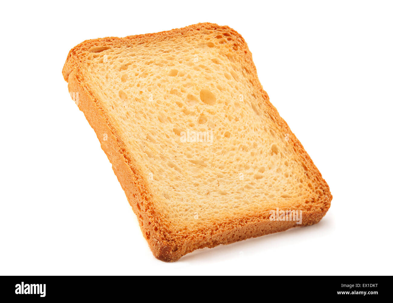 Toasted bread slice isolated on white background Stock Photo - Alamy