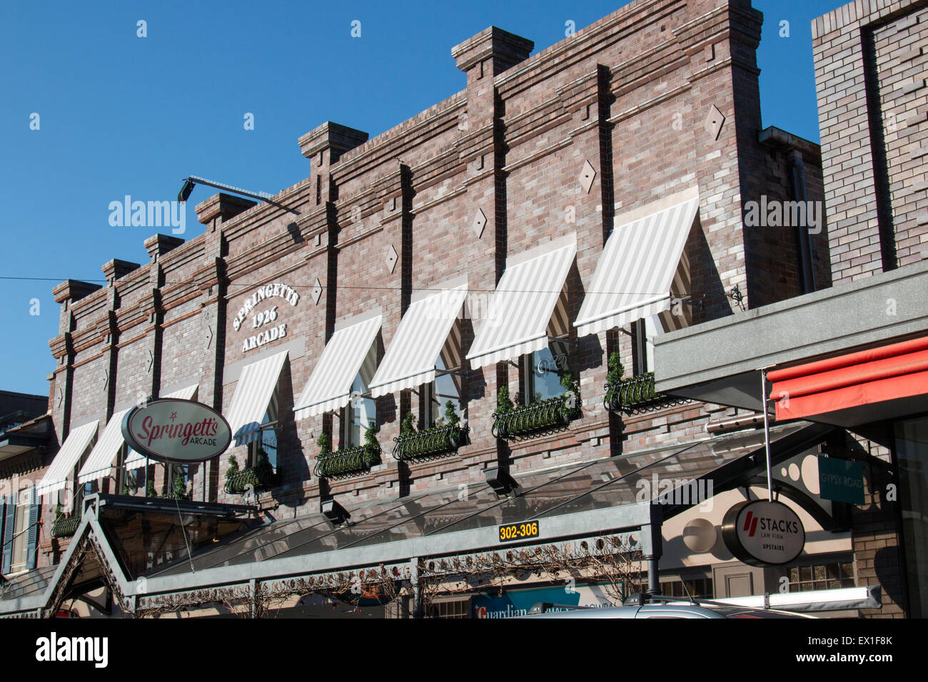 Springetts shopping mall arcade in the town of Bowral, southern ...