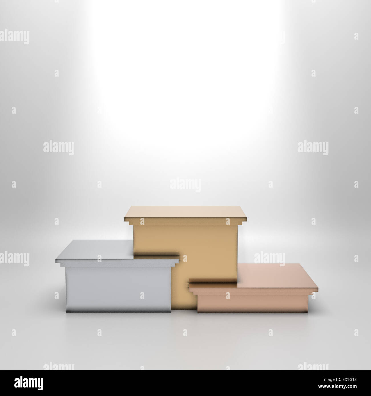 Empty golden, silver and bronze podium Stock Photo - Alamy