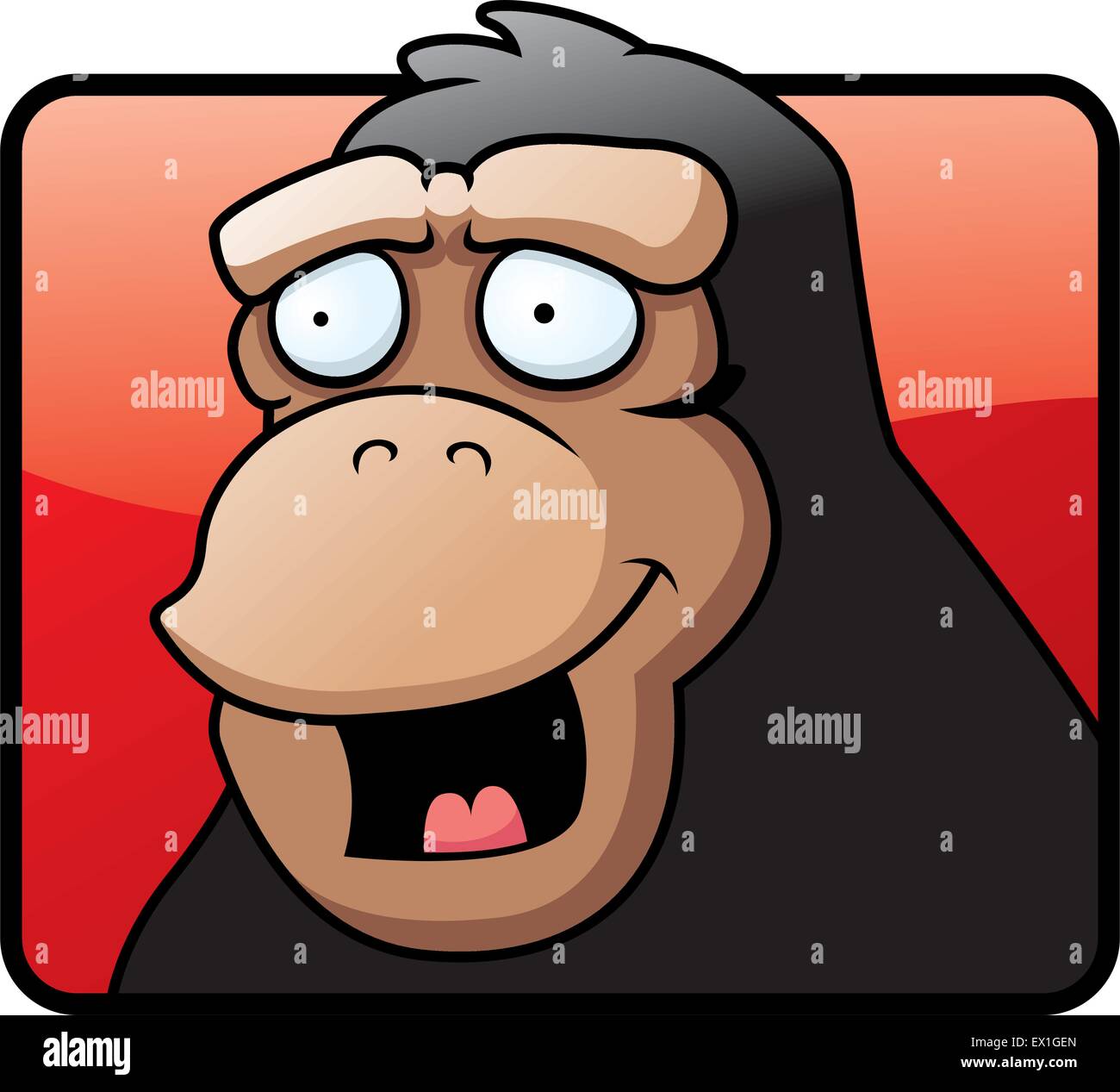 A cartoon ape illustration happy and smiling Stock Vector Image & Art ...
